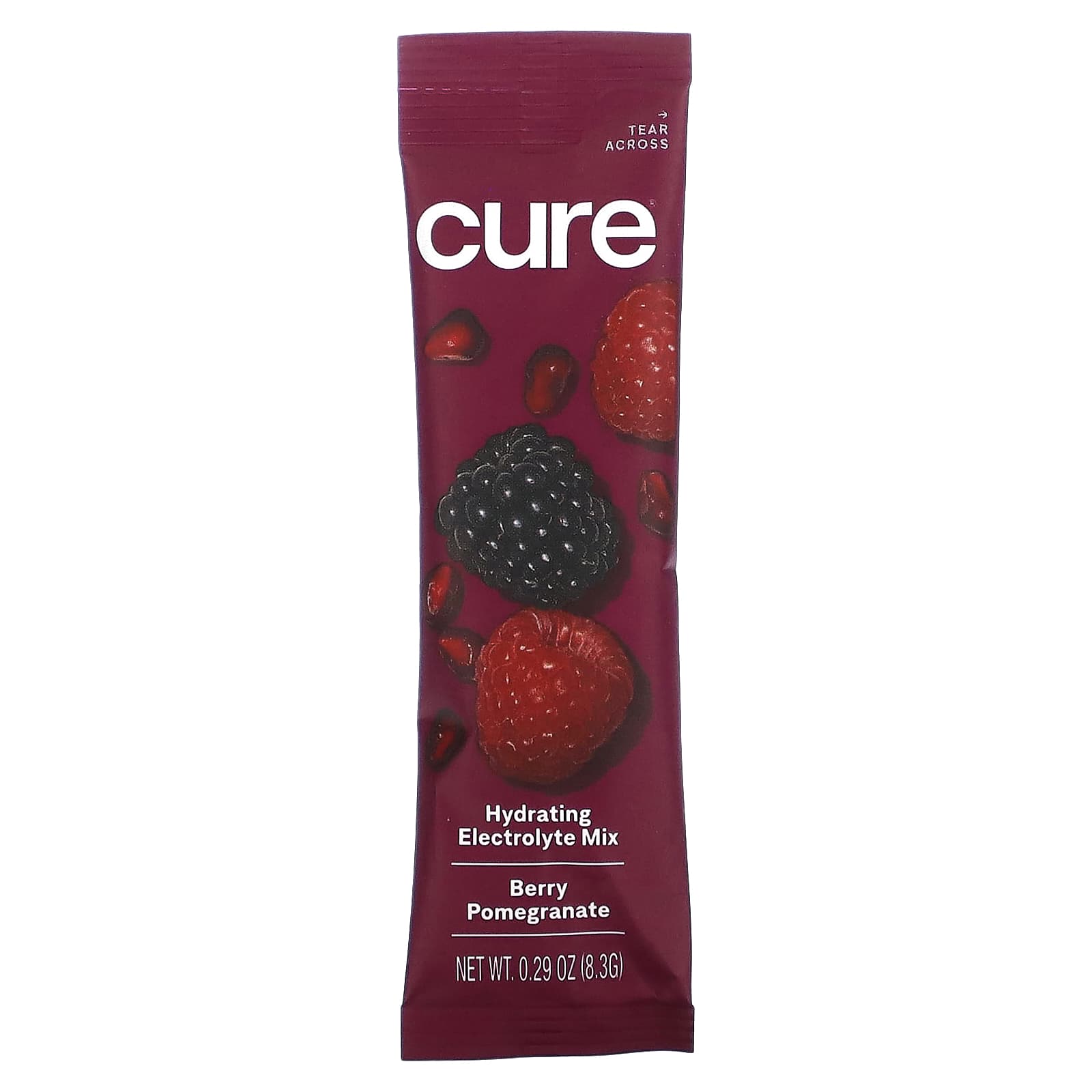 Cure Hydration, Hydrating Electrolyte Mix, Berry Pomegranate, 14 ...