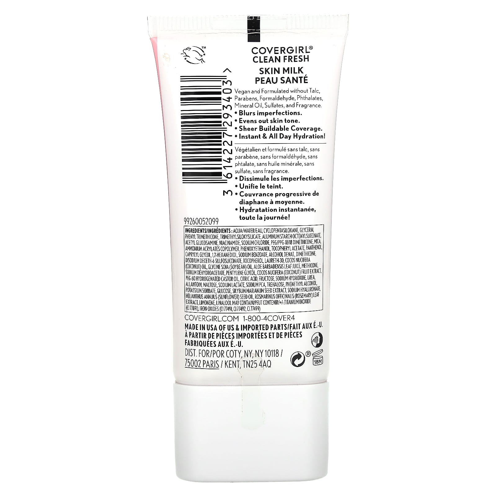 Covergirl, Clean Fresh, Skin Milk Nourishing Foundation, 510 Porcelain ...