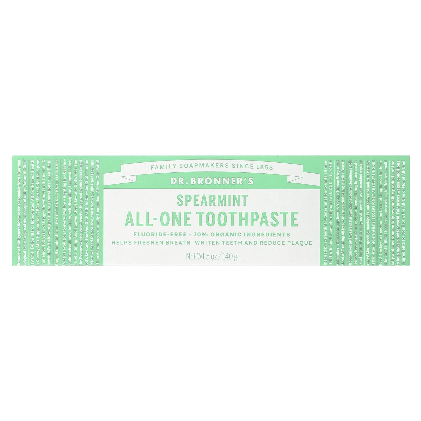 Dr. Bronner's, All-One Toothpaste, Spearmint, 5 oz (140 g)