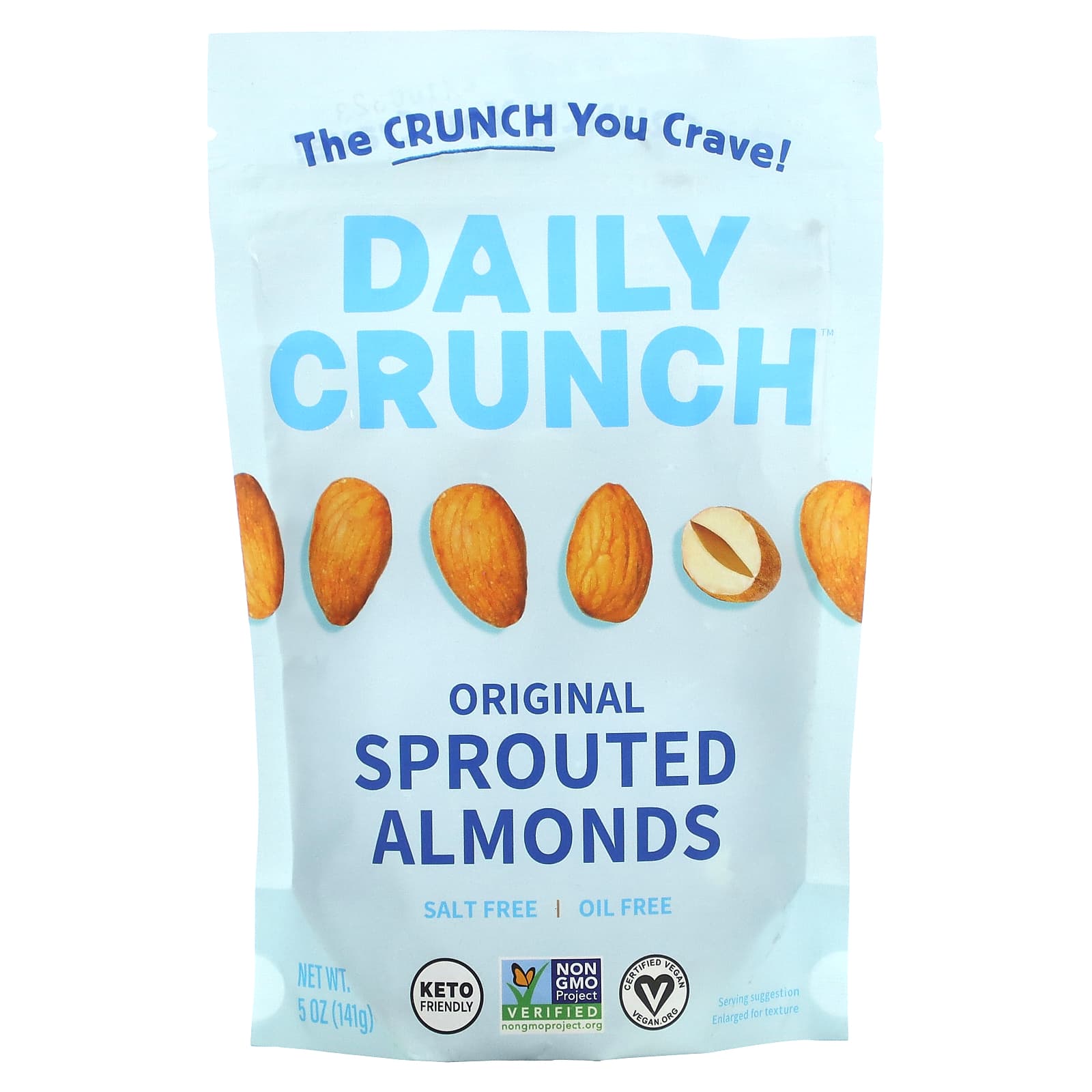 Daily Crunch, Sprouted Almonds, Original, 5 oz (141 g)