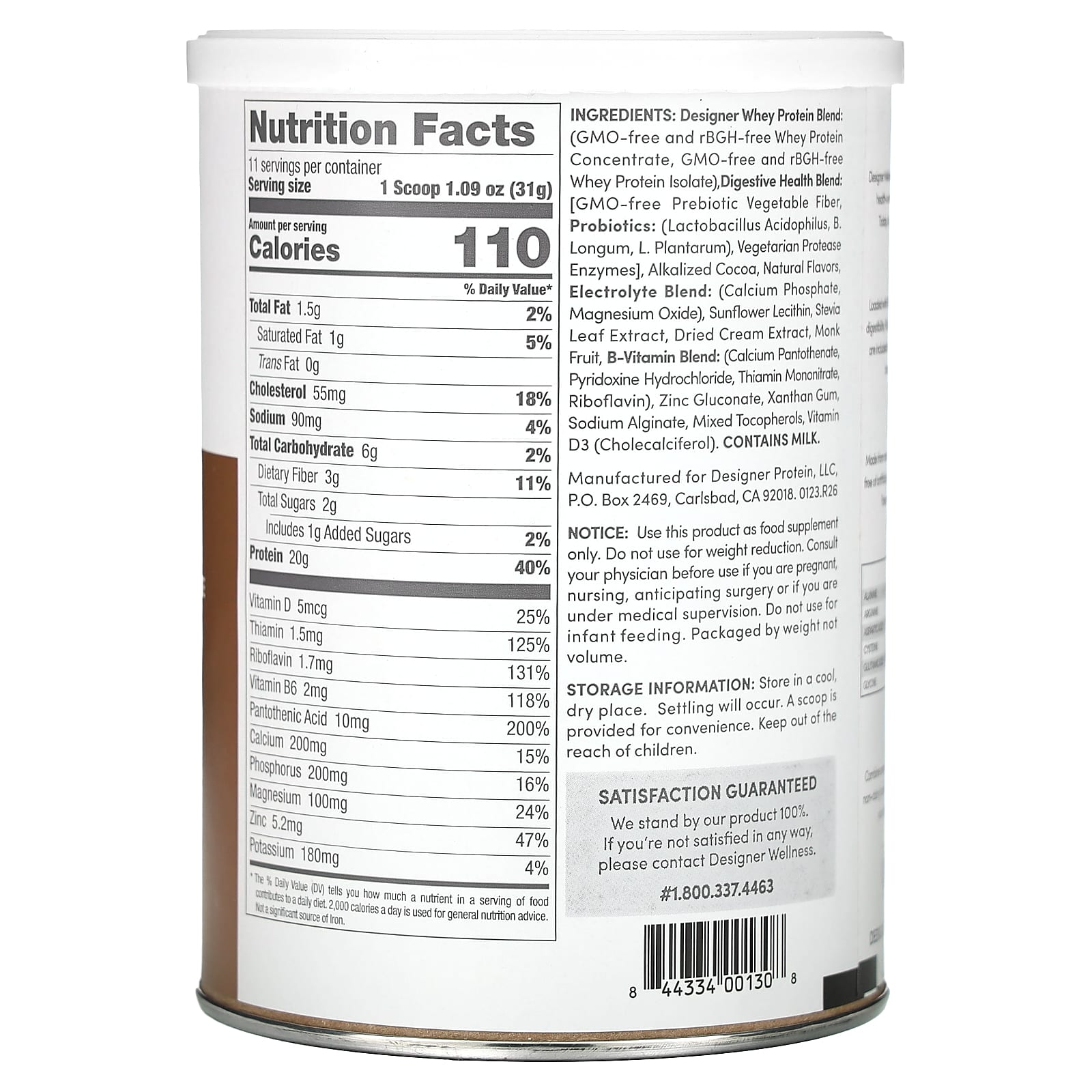 Designer Wellness, Designer Whey, Natural 100% Whey Protein Powder ...