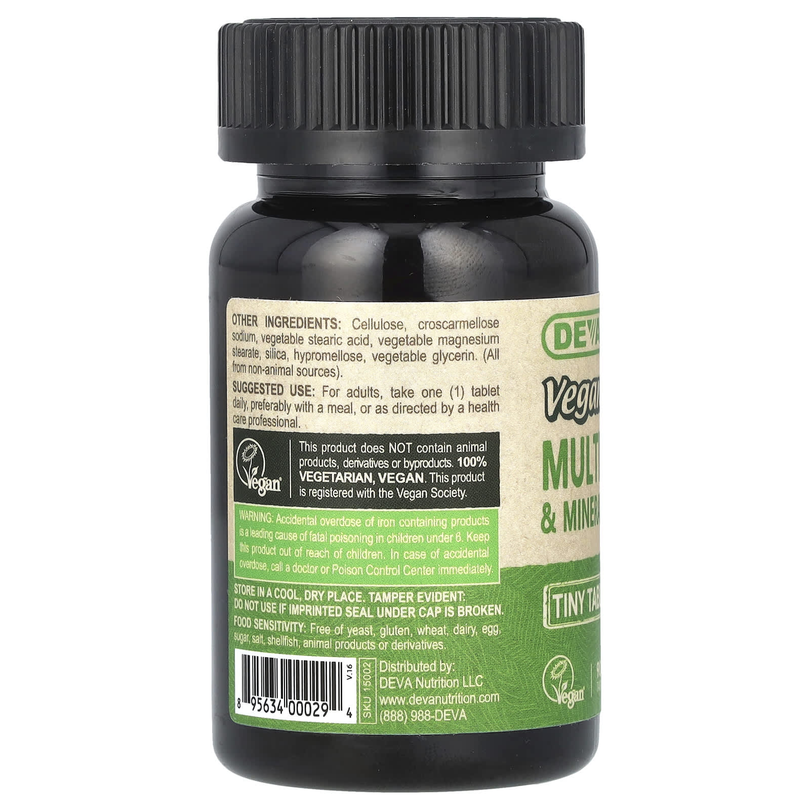 Deva, Vegan Multivitamin & Mineral Supplement, 90 Tablets