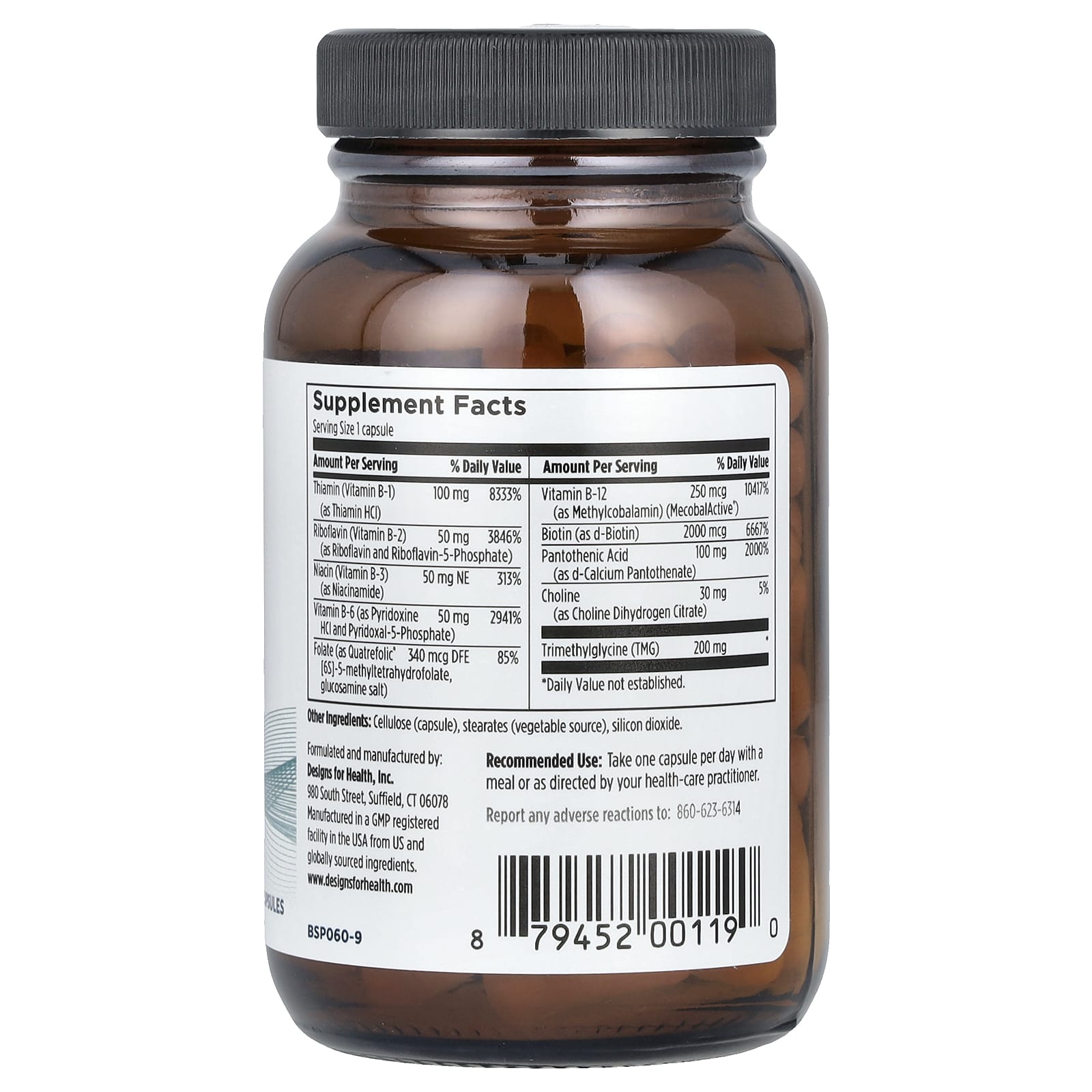 Designs For Health, B-Supreme, Coenzymated B Vitamin Complex, 60 ...