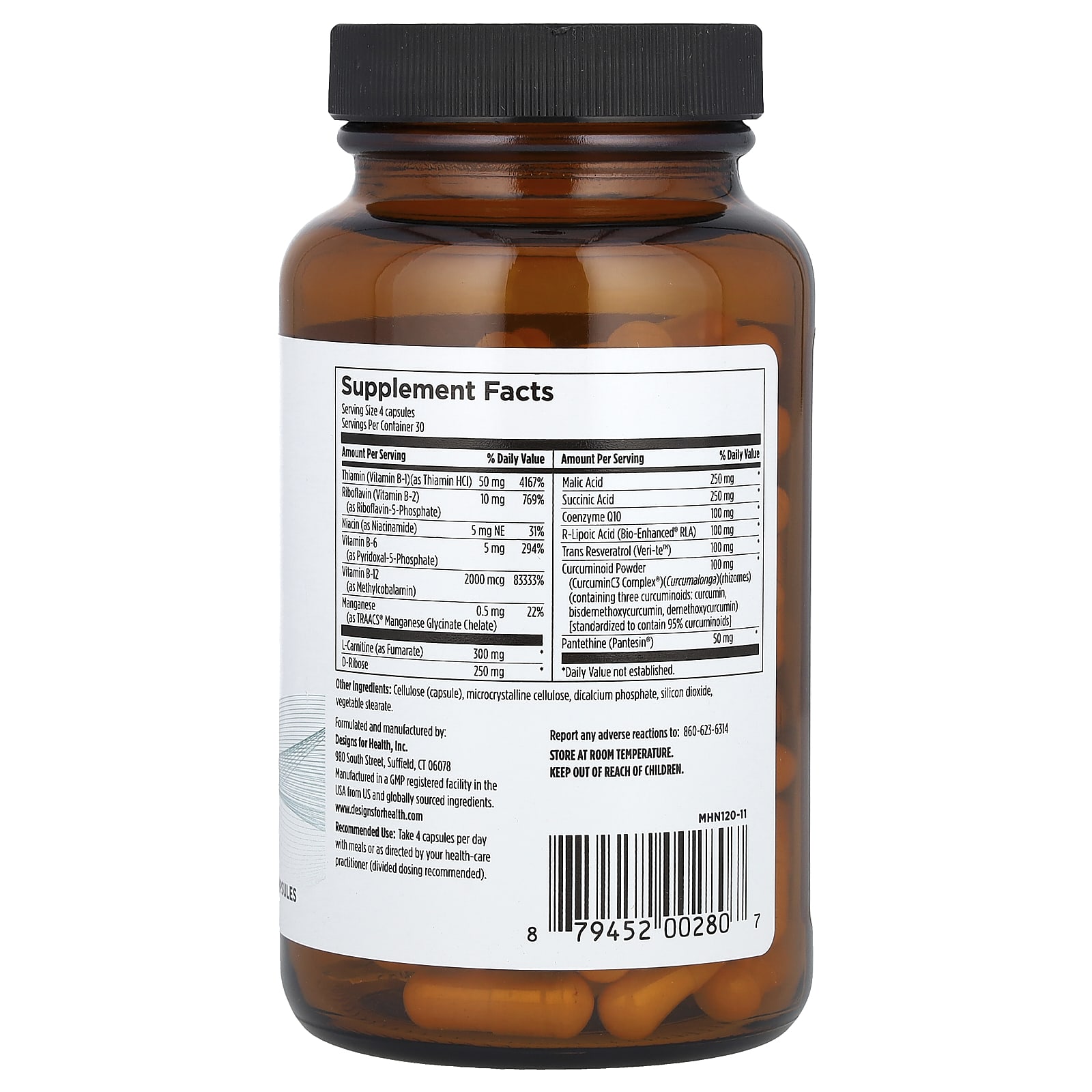 Designs For Health, Mitochondrial NRG™, 120 Cápsulas Vegetarianas