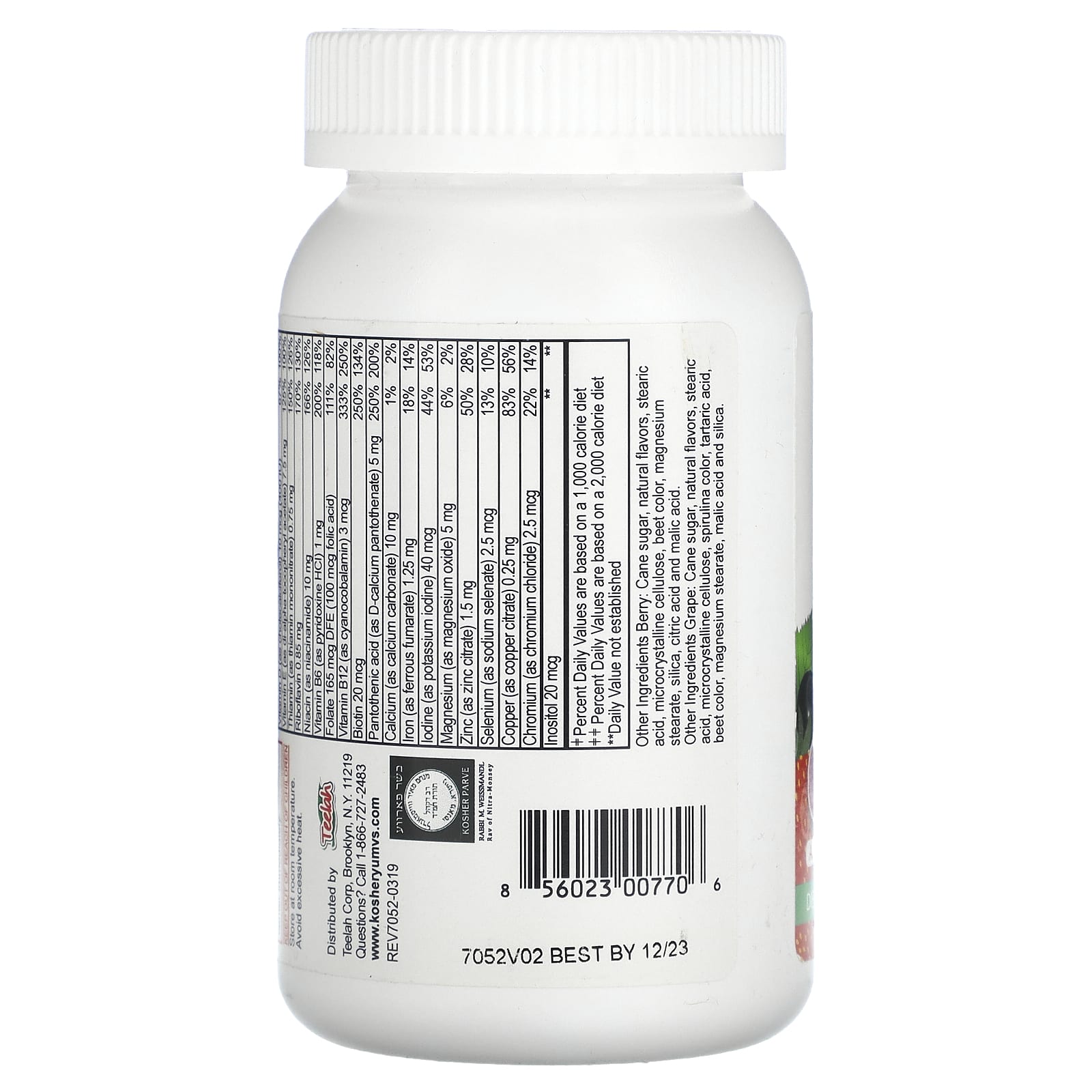 Doctor's Finest, Kids Multivitamin & Multimineral with Iron, Grape ...