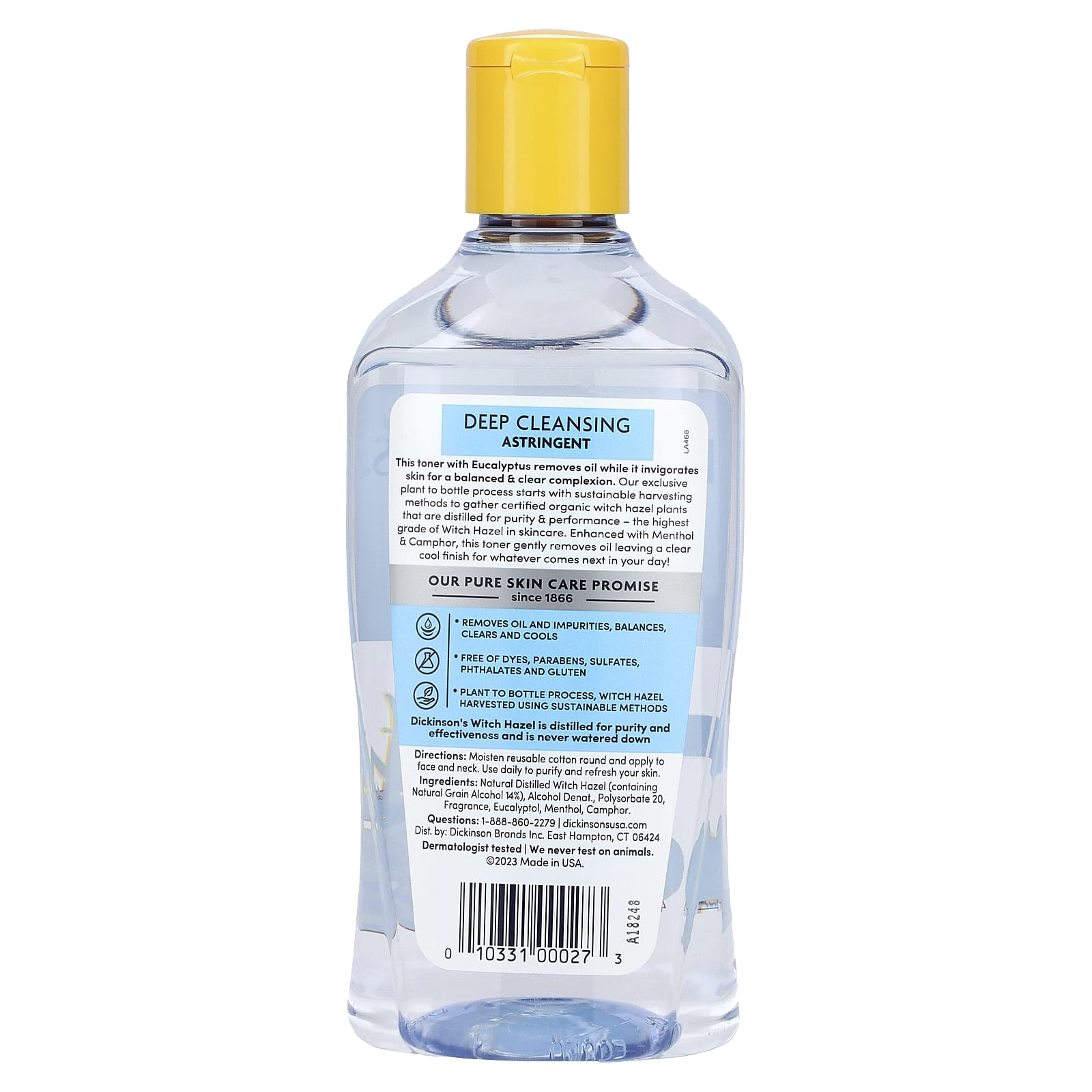 Dickinson Brands, Original Witch Hazel, Deep Cleansing Astringent, 16 ...
