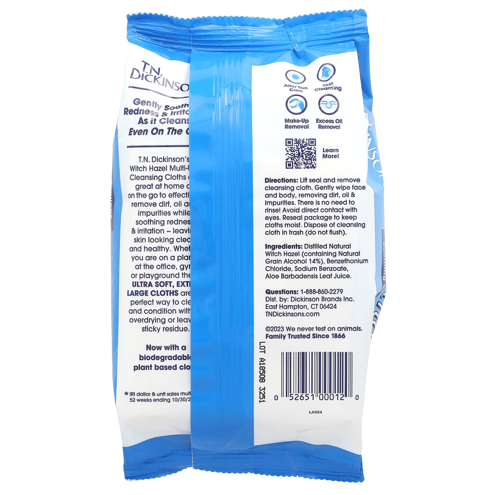 Dickinson Brands, Witch Hazel, Soothing Cleansing Cloths, 25 ...