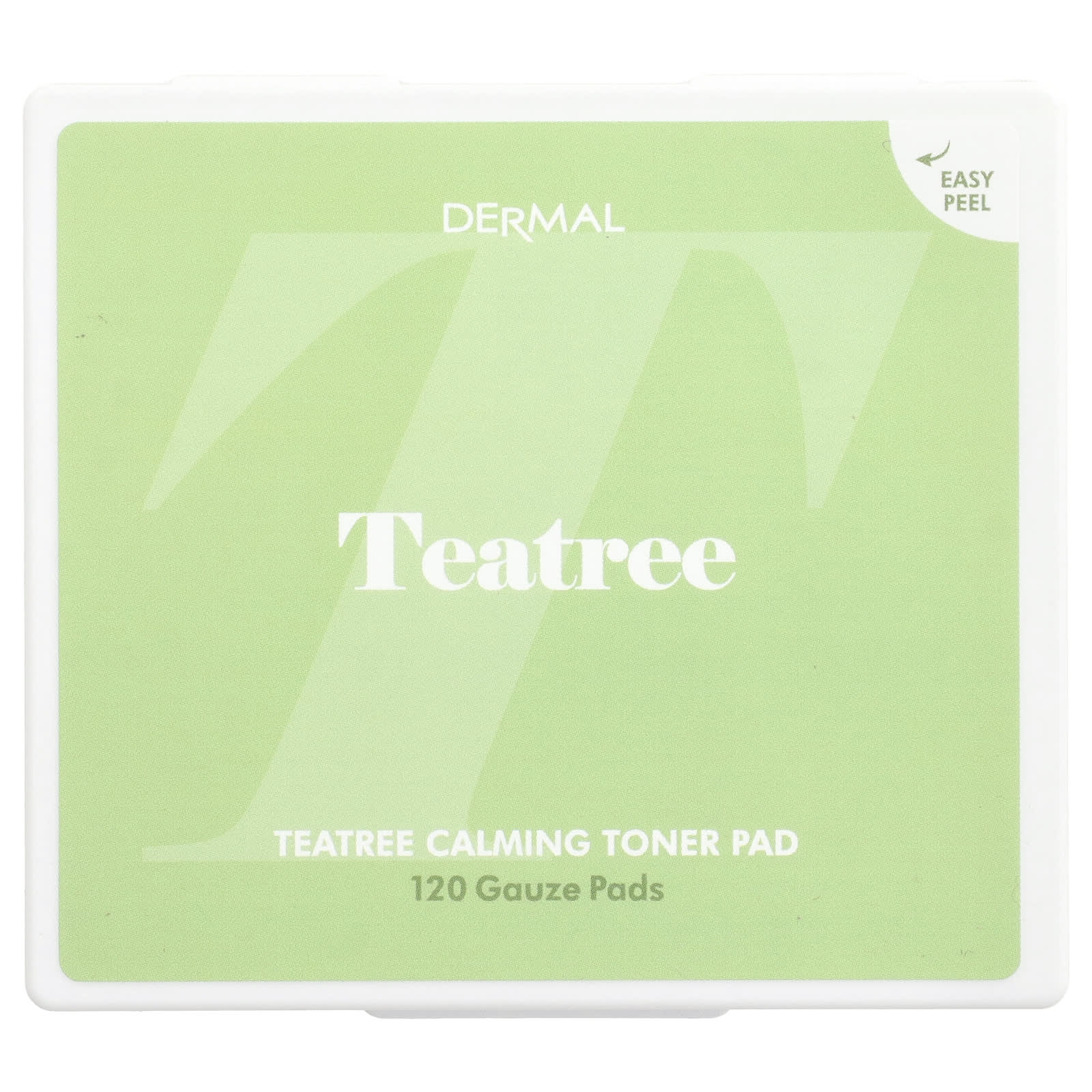 Dermal, Teatree Calming Toner Pad, 120 Gauze Pads