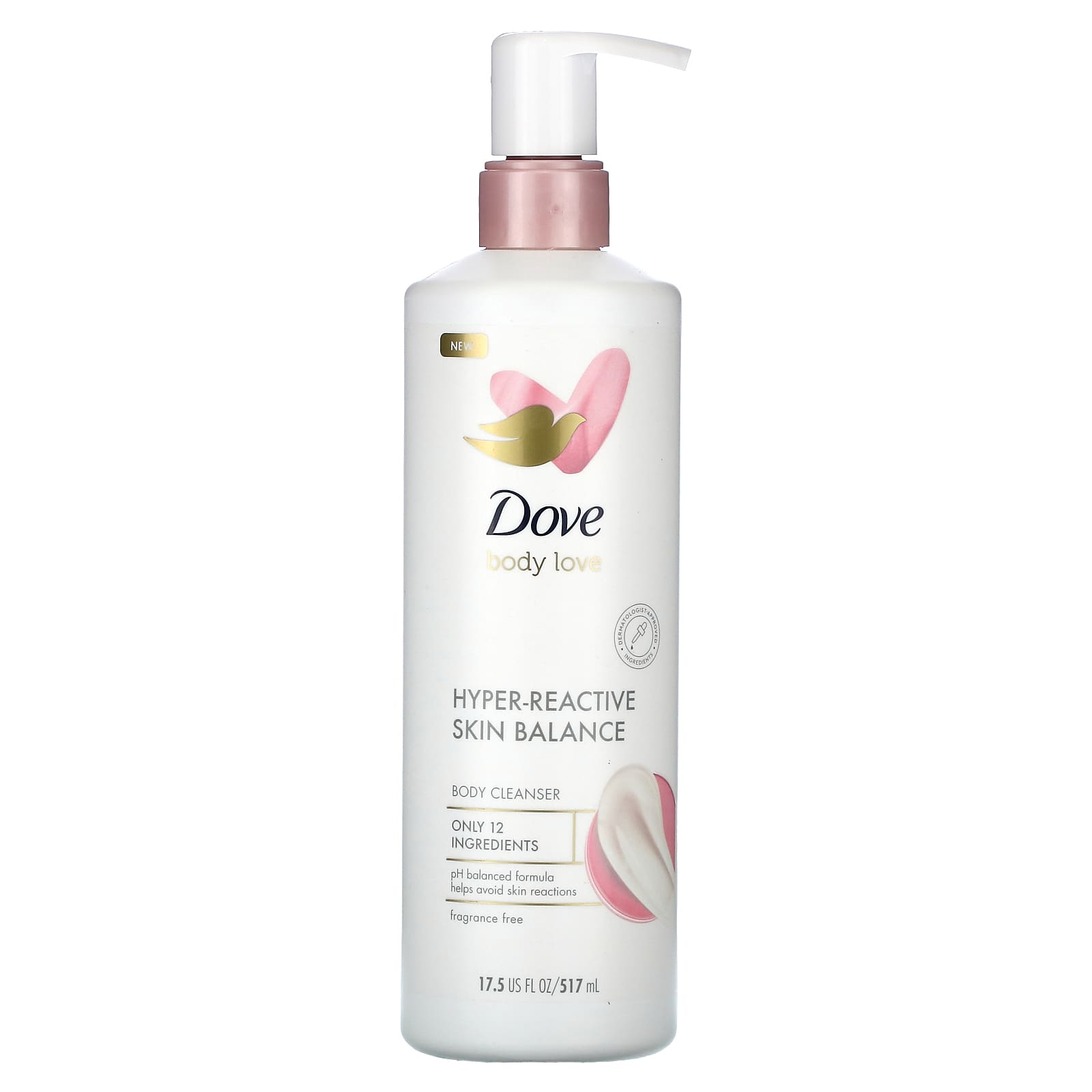 Dove, Body Love, Hyper-Reactive Skin Balance Body Cleanser, Fragrance ...