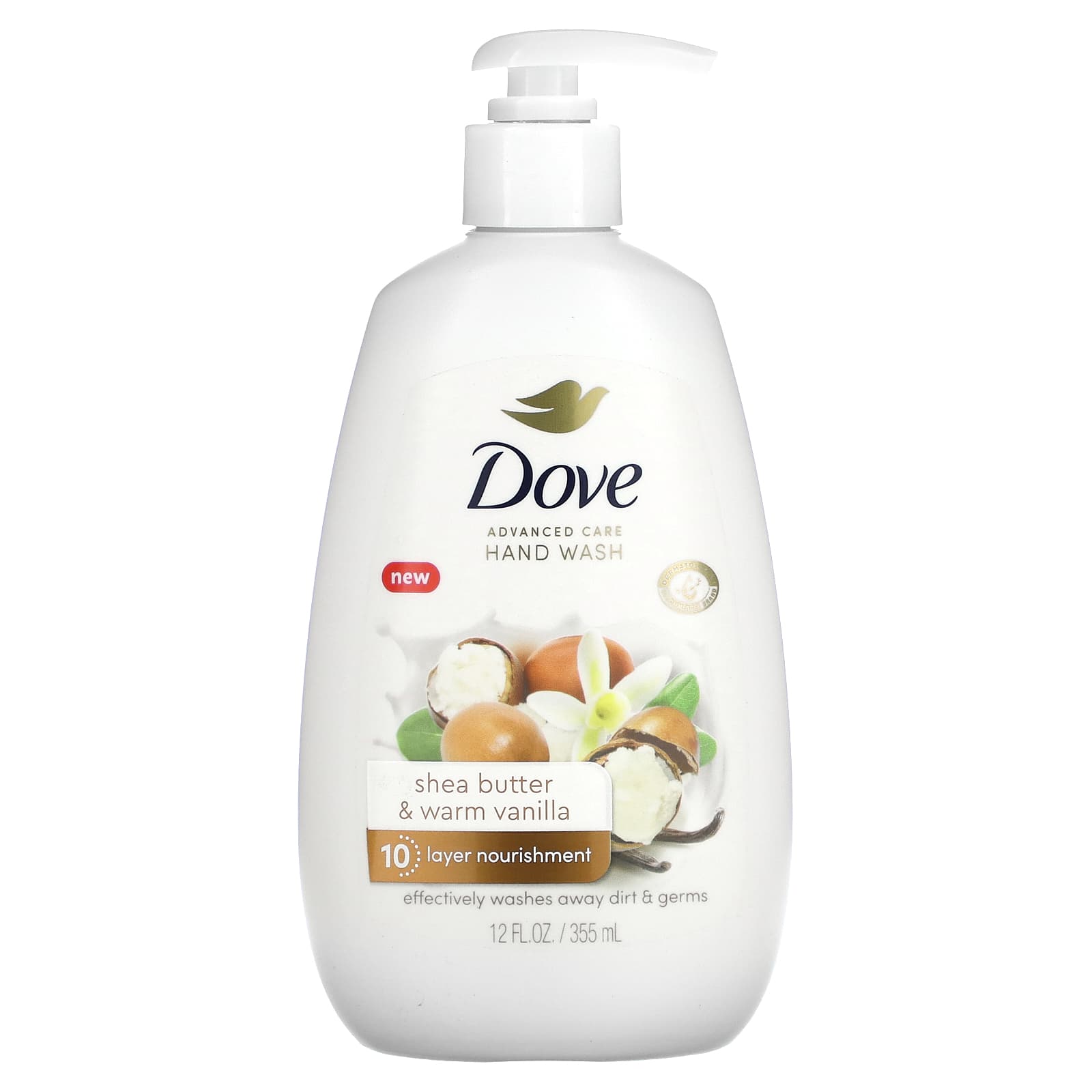 Dove, Advanced Care Hand Wash, Shea Butter & Warm Vanilla, 12 fl oz ...