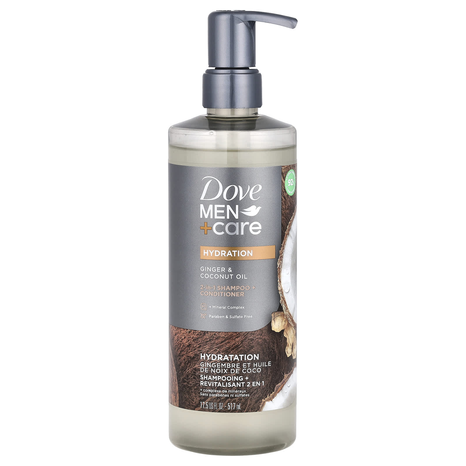 Dove, Men + Care, Shampoo e Condicionador 2 em 1, Gengibre e Óleo de ...