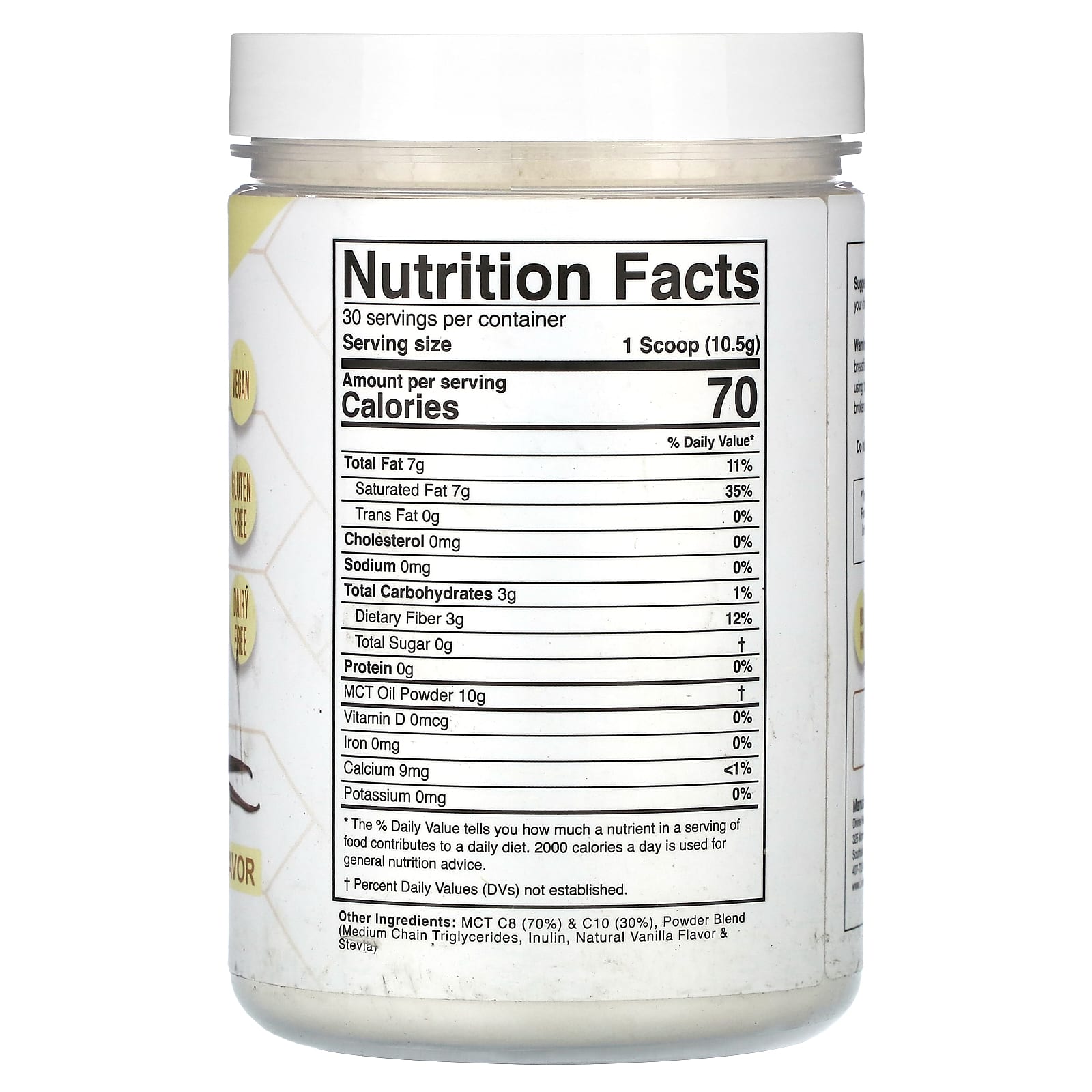 Divine Health, Dr Colbert M.D. MCT Oil Powder, French Vanilla, 11.11 oz ...