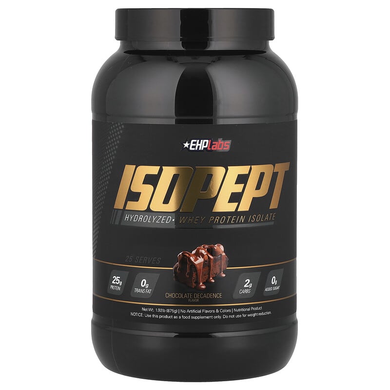 IsoPept Hydrolyzed Whey Protein Isolate Chocolate Decadence 1.92 lbs 875 g