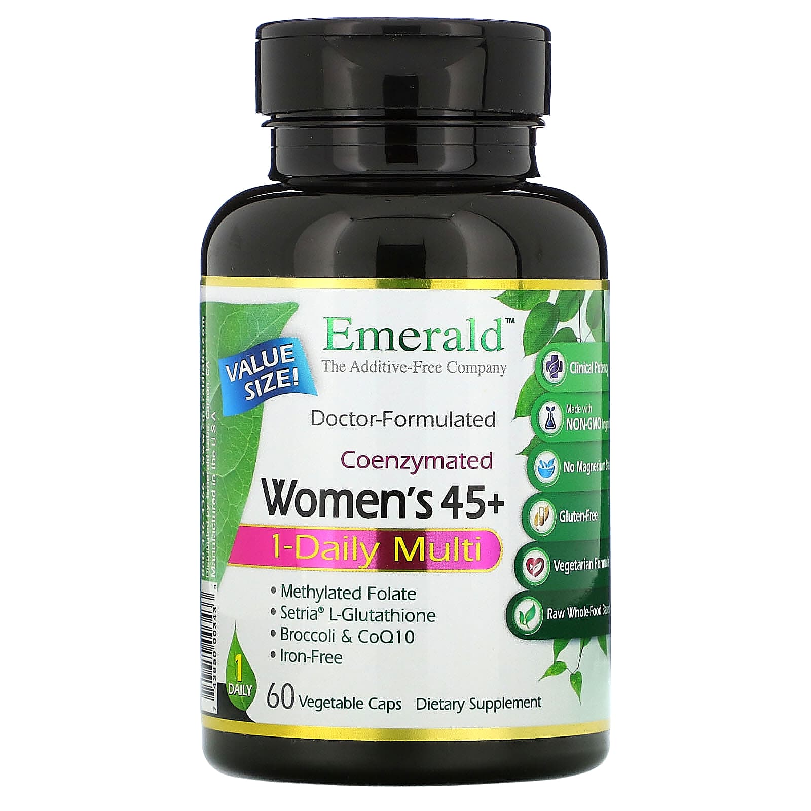 Emerald Laboratories, Coenzymated Women's 45+ 1-Daily Multi, 60 ...