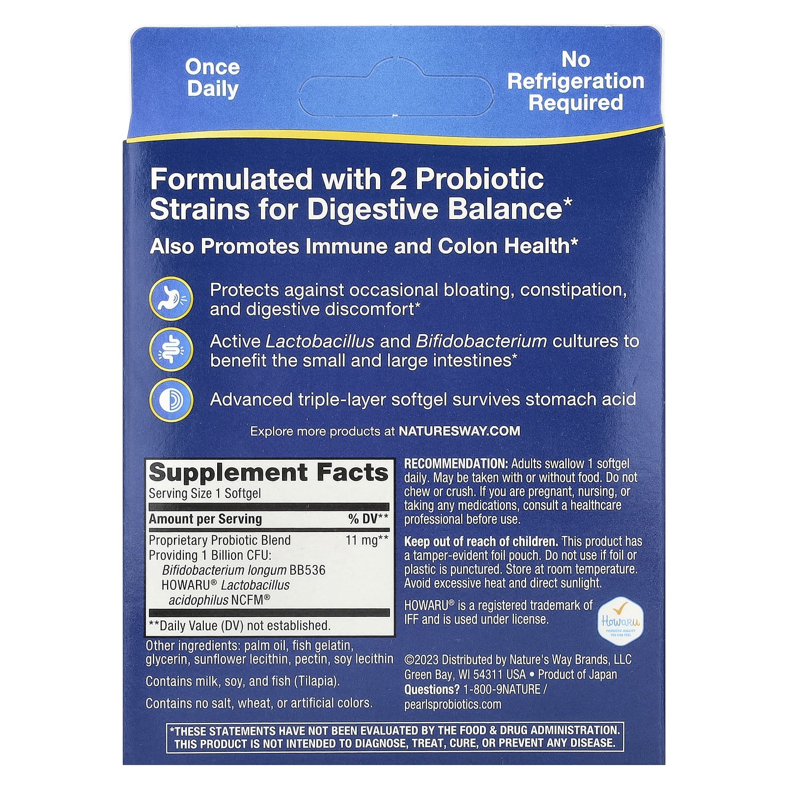 Nature's Way, Acidophilus Probiotic Pearls, 1 Billion CFU, 30 Softgels