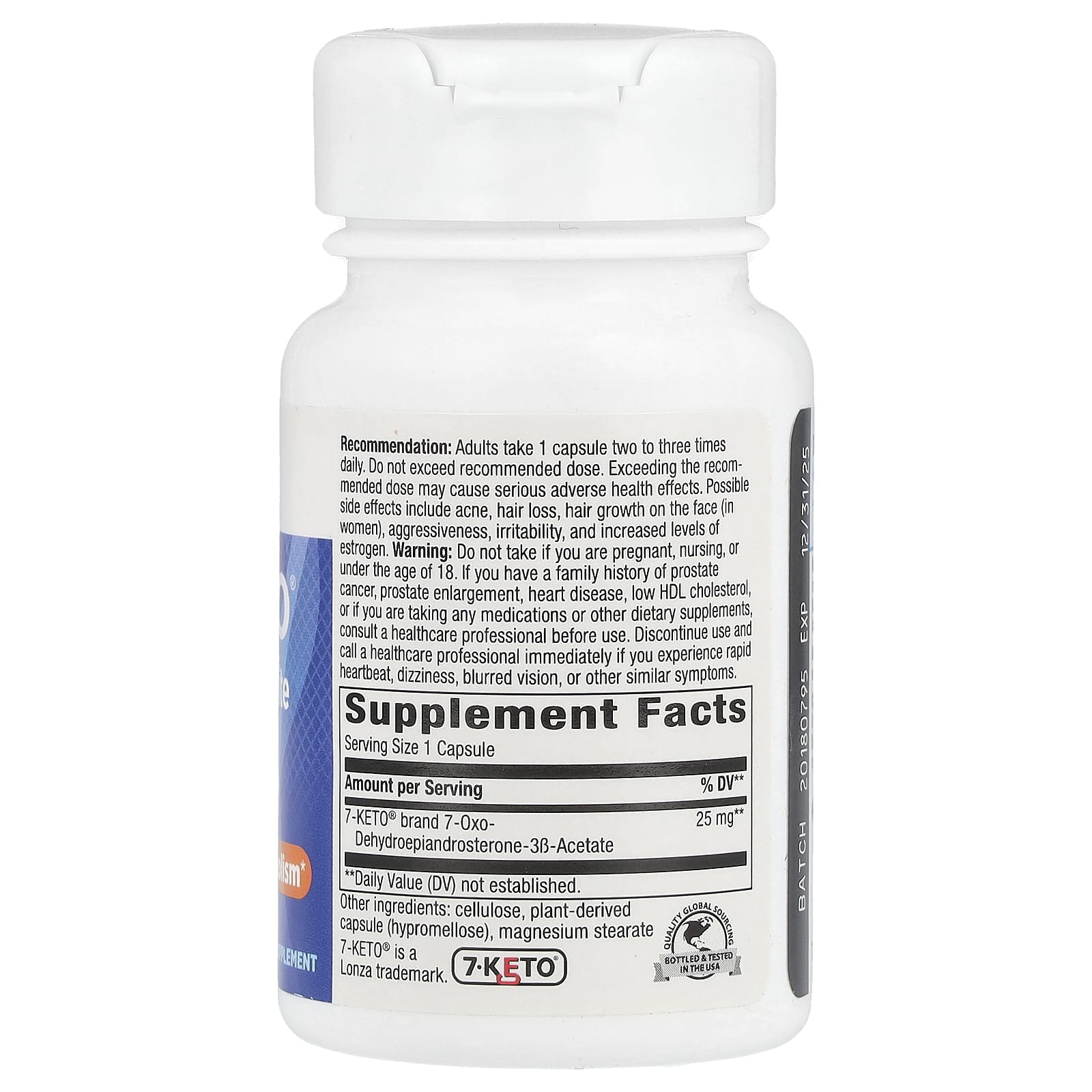 Nature's Way, 7-KETO®, DHEA Metabolite, 25 mg, 60 Capsules