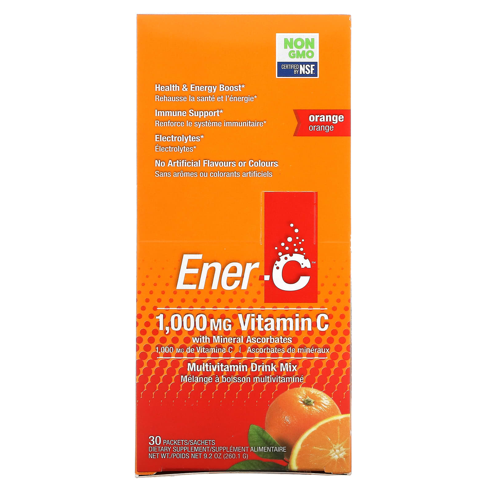 Ener-C, Vitamin C, Multivitamin Drink Mix, Orange, 1,000 mg, 30 Packets ...