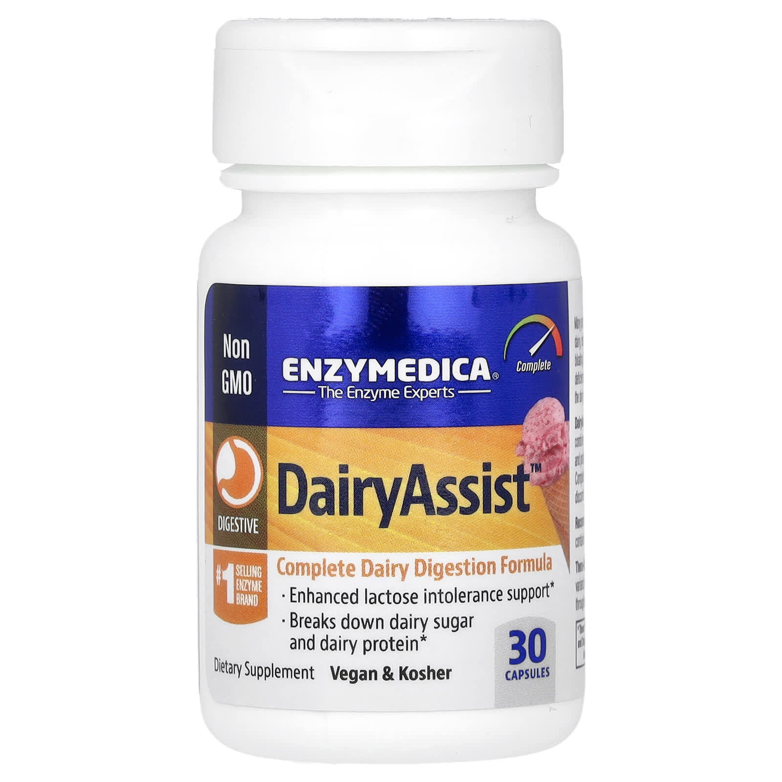 Enzymedica, DairyAssist, 30 Capsules