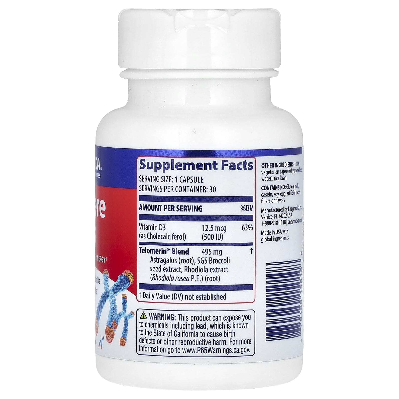 Enzymedica, Telomere Plus, 30 Capsules