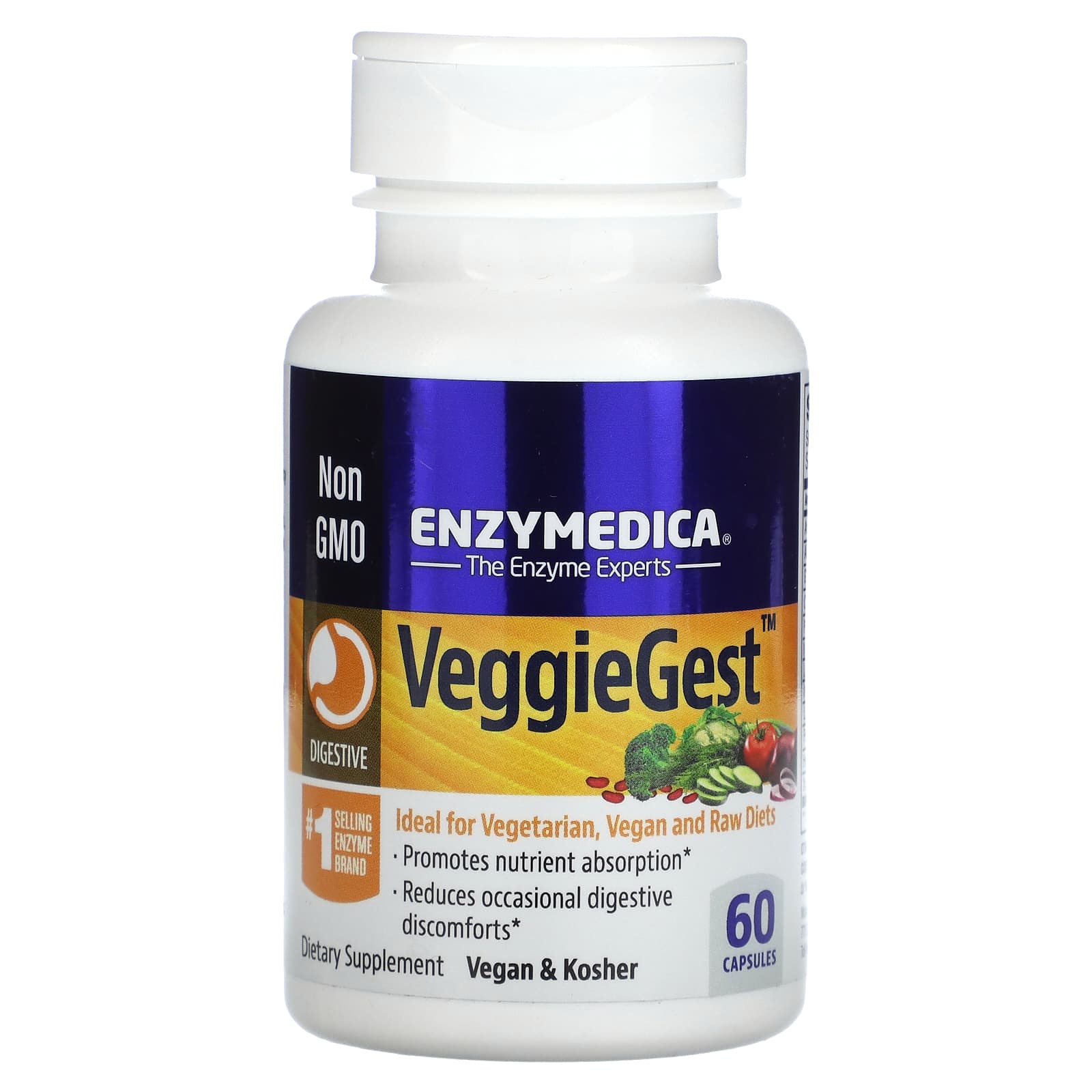 Enzymedica, VeggieGest , 60 Capsules