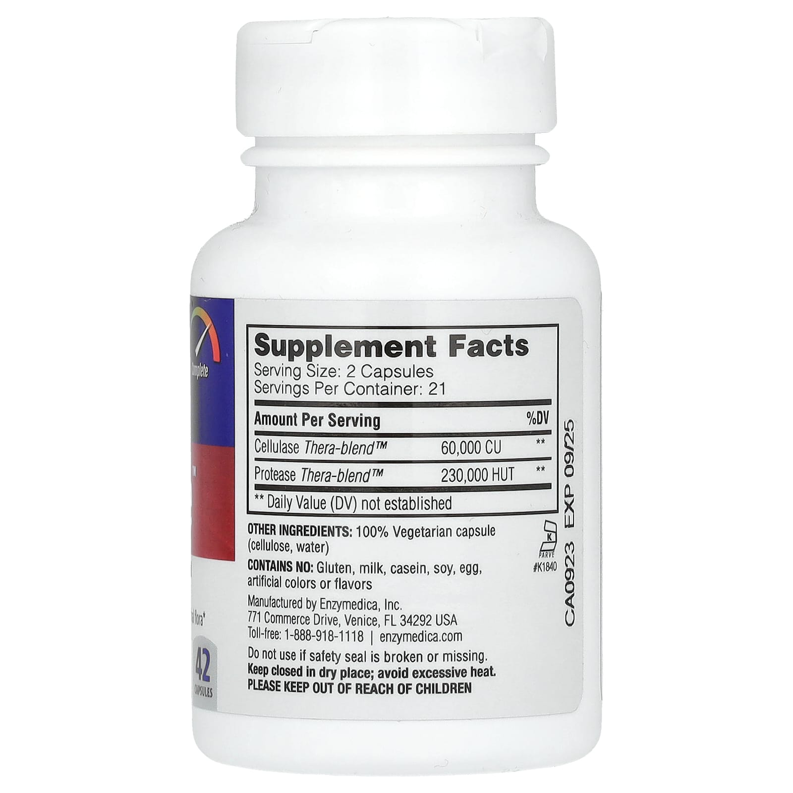 Enzymedica, Candidase, 42 Capsules