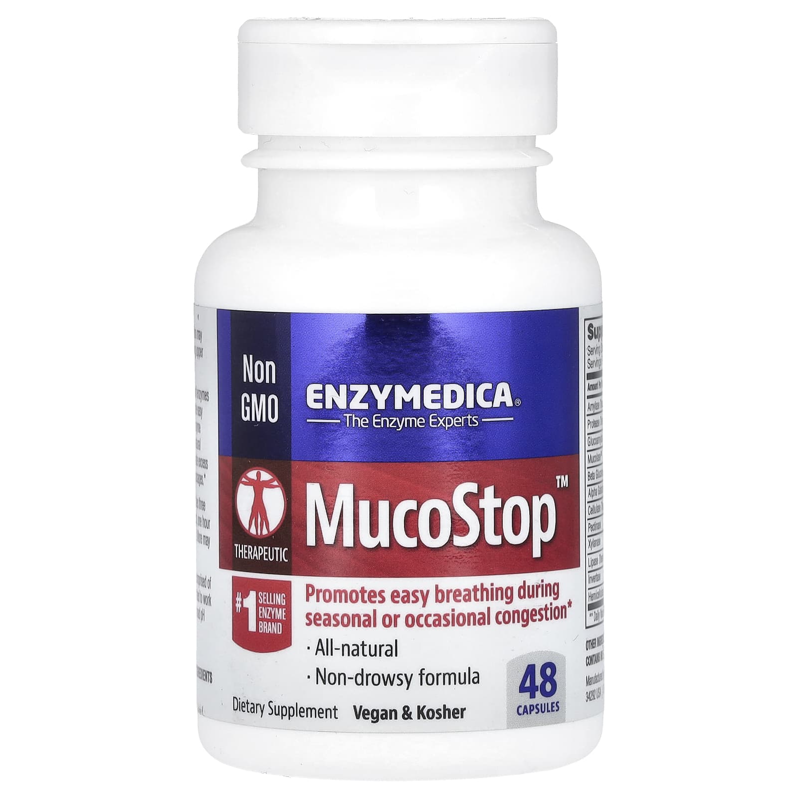 Enzymedica, MucoStop, 48 Capsules