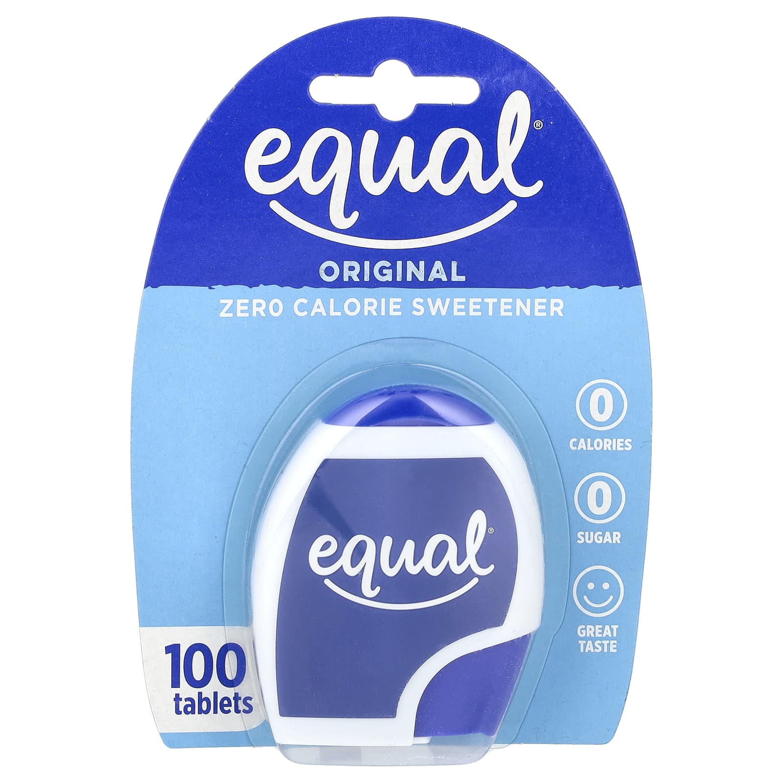 Equal Zero Calorie Original Sweetener Packets 100 Box