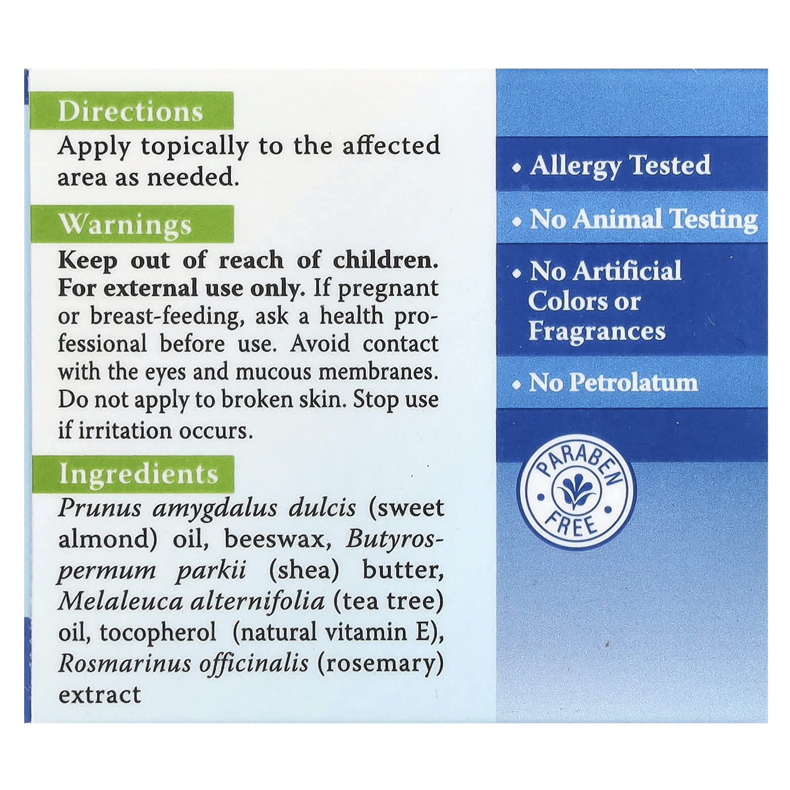 Earth's Care, Tea Tree Oil Balm, 2.5 oz (71 g)