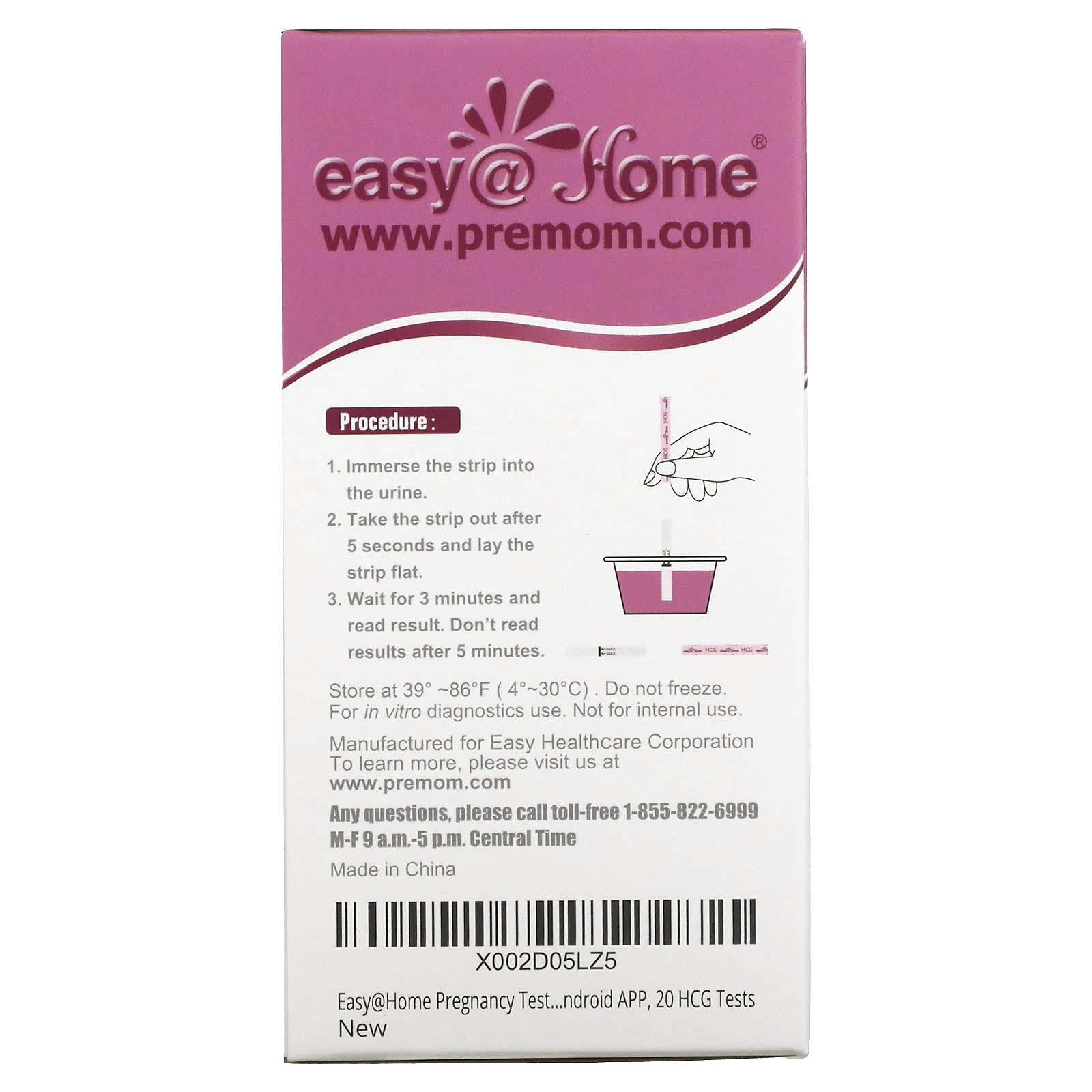 Easy@Home, Pregnancy Test, 20 Tests