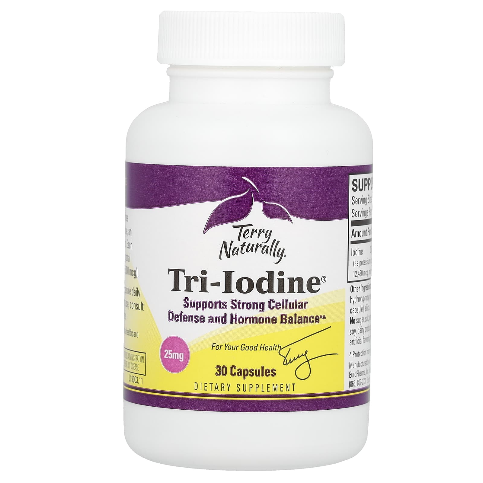 Terry Naturally, Tri-Iodine, 25 mg, 30 Capsules