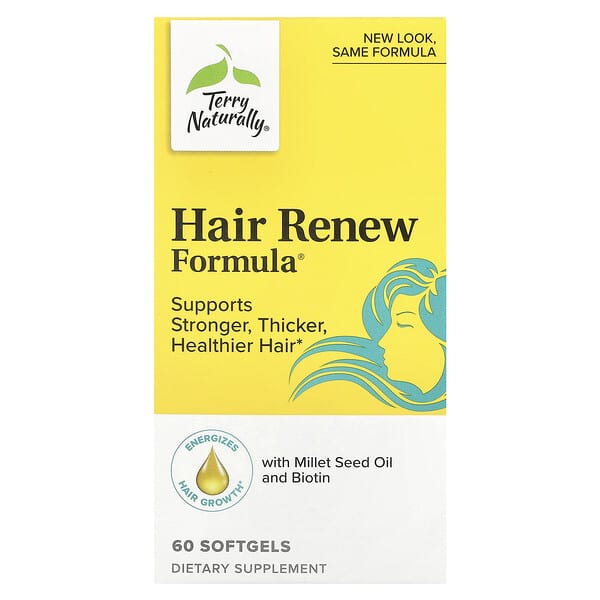 Terry Naturally, Hair Renew Formula®, 60 Softgels Terry Naturally, Hair Renew Formula®, 60 Softgels