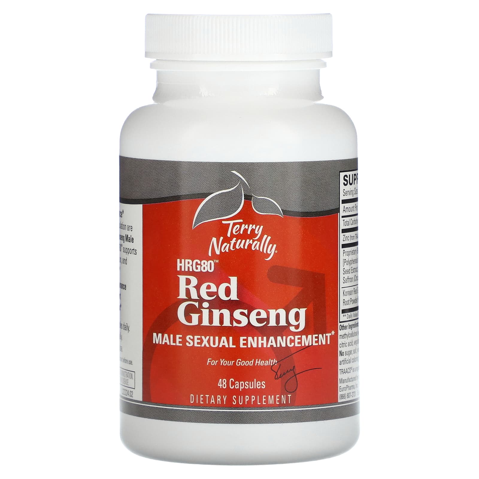 Terry Naturally Red Ginseng Male Sexual Enhancement 48 Capsules