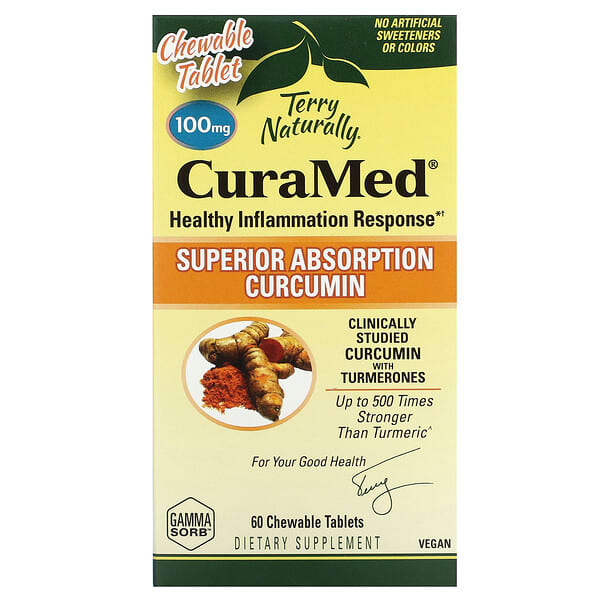 Terry Naturally, CuraMed, Superior Absorption Curcumin, 100 mg, 60 ...