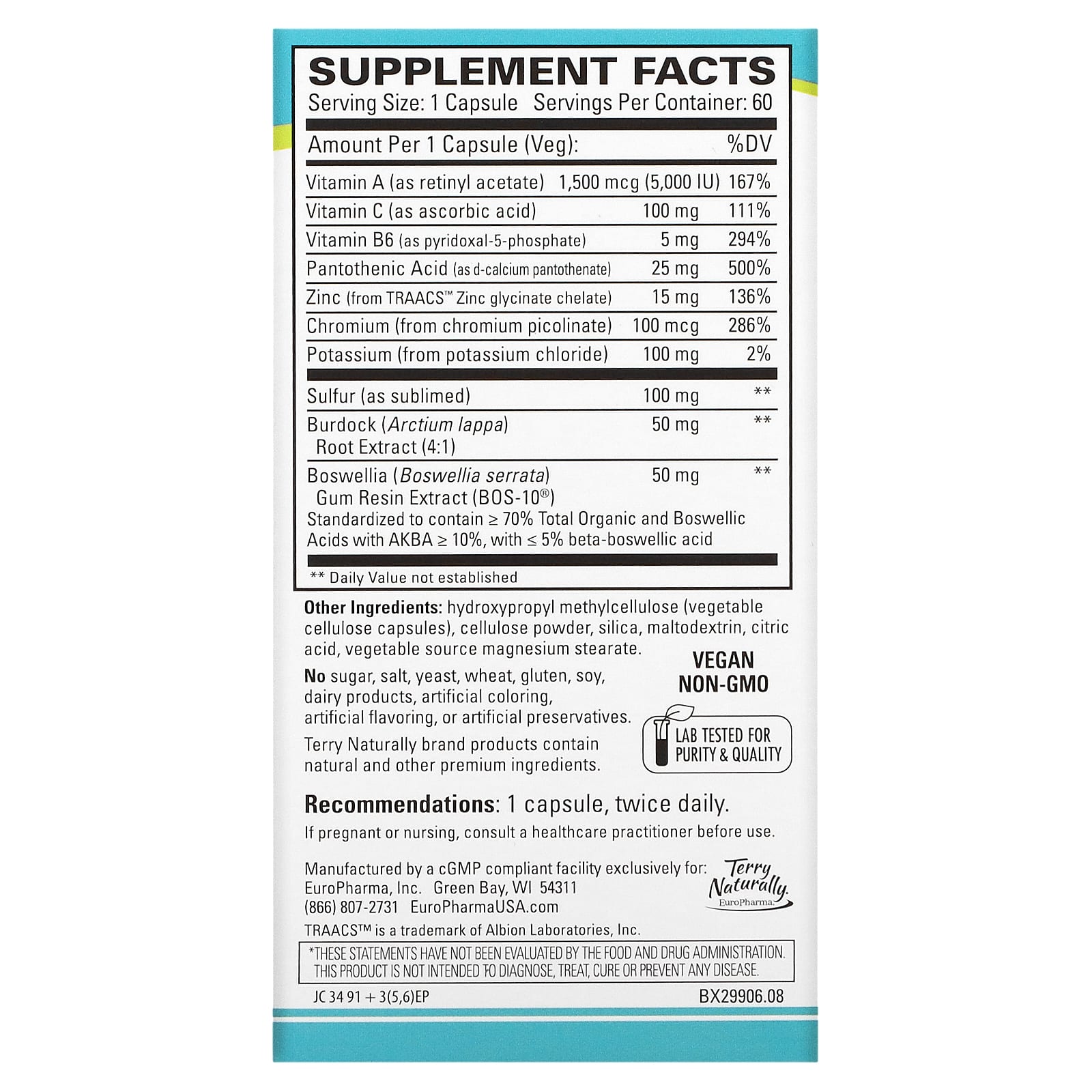 Terry Naturally, Acne Essentials, 60 Capsules