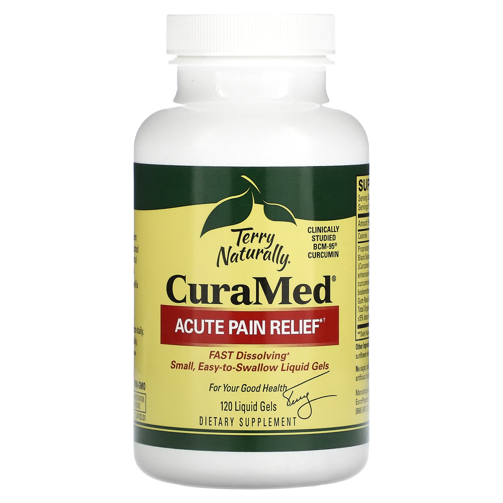 Terry Naturally, CuraMed, Acute Pain Relief, 120 Liquid Gels