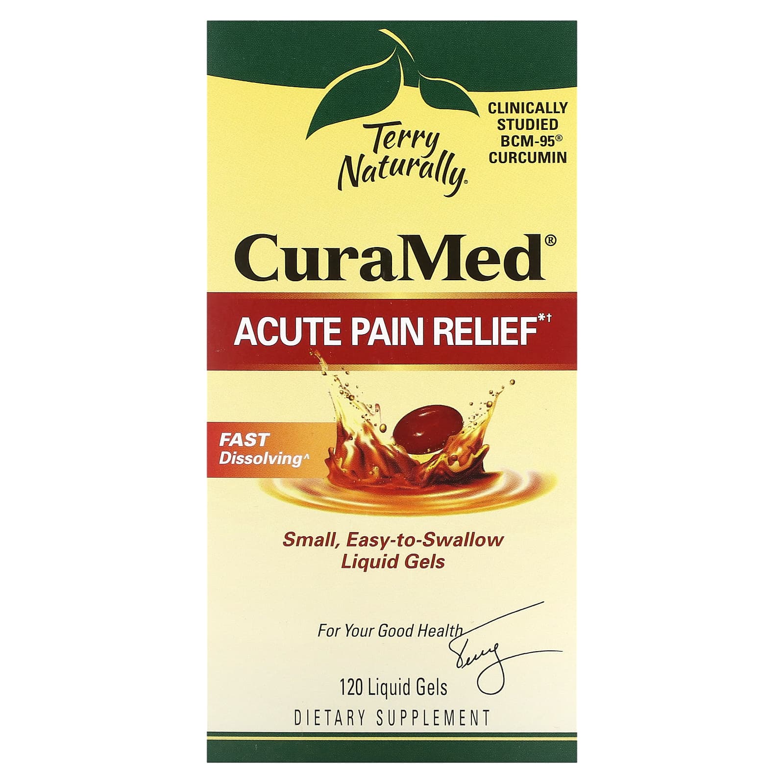 Terry Naturally, CuraMed, Acute Pain Relief, 120 Liquid Gels