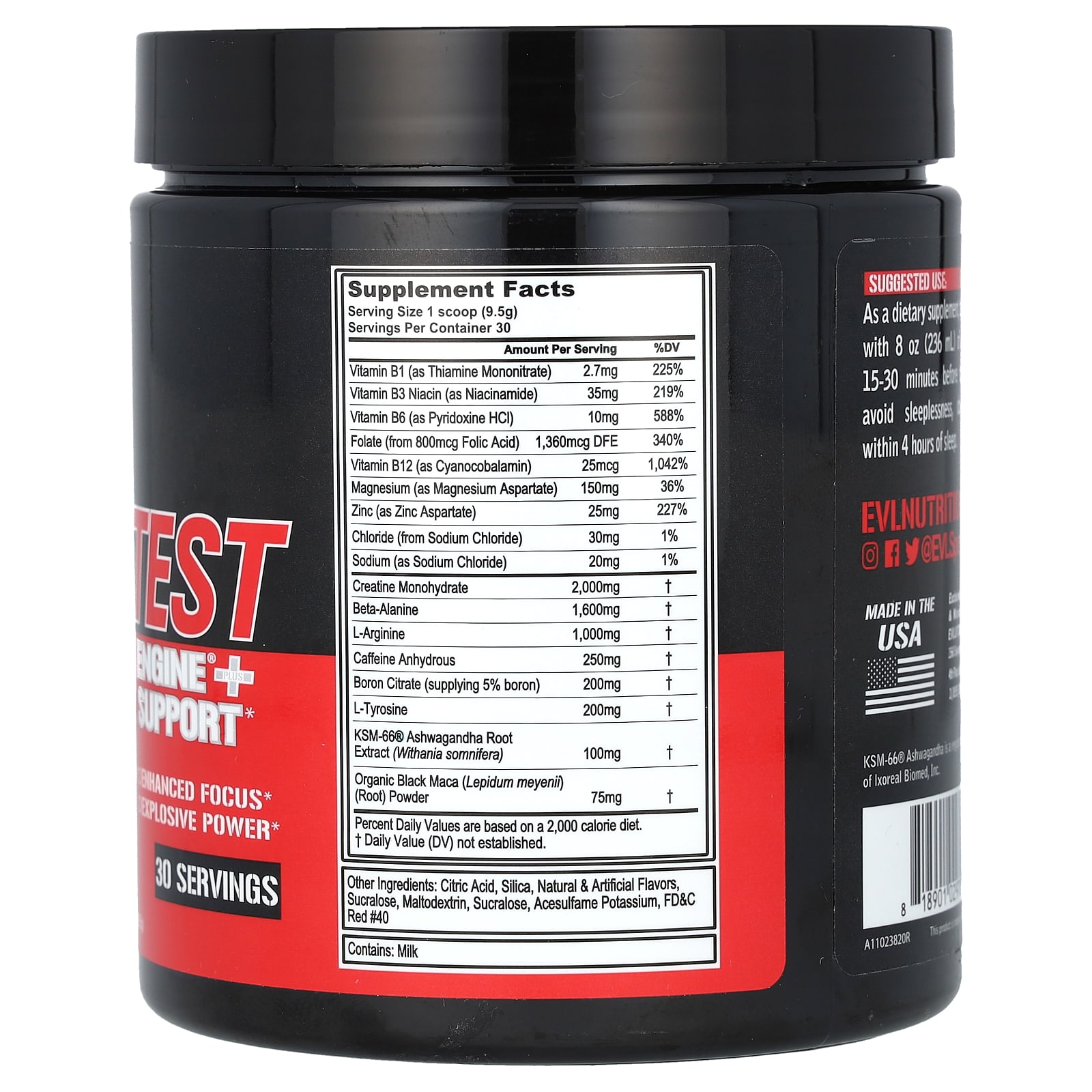 EVLution Nutrition, ENGN Test, Pre-Workout Engine + Testosterone ...