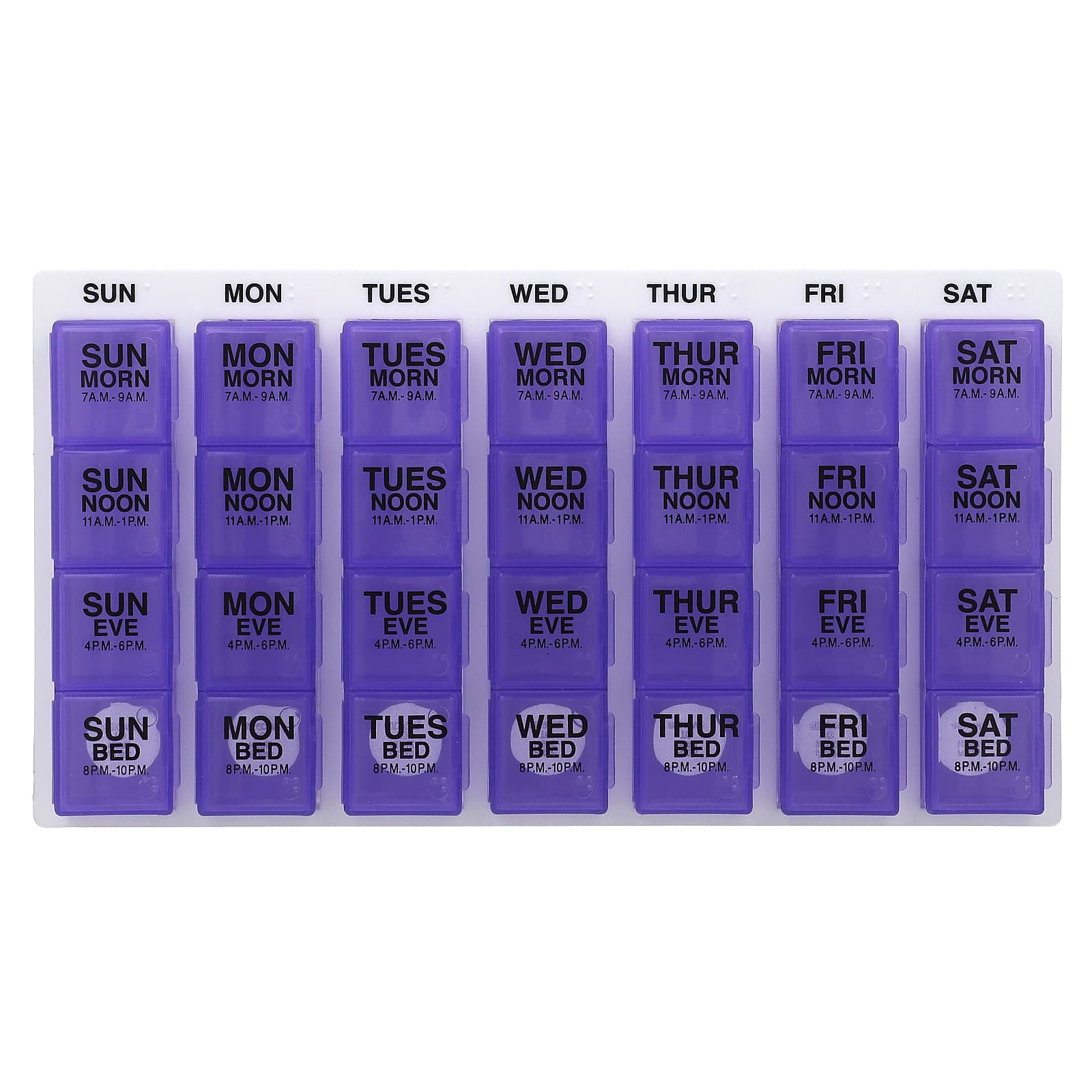 Ezy Dose, Weekly 4X/Day with Pop-Outs Medtime Planner, Large, 1 Count