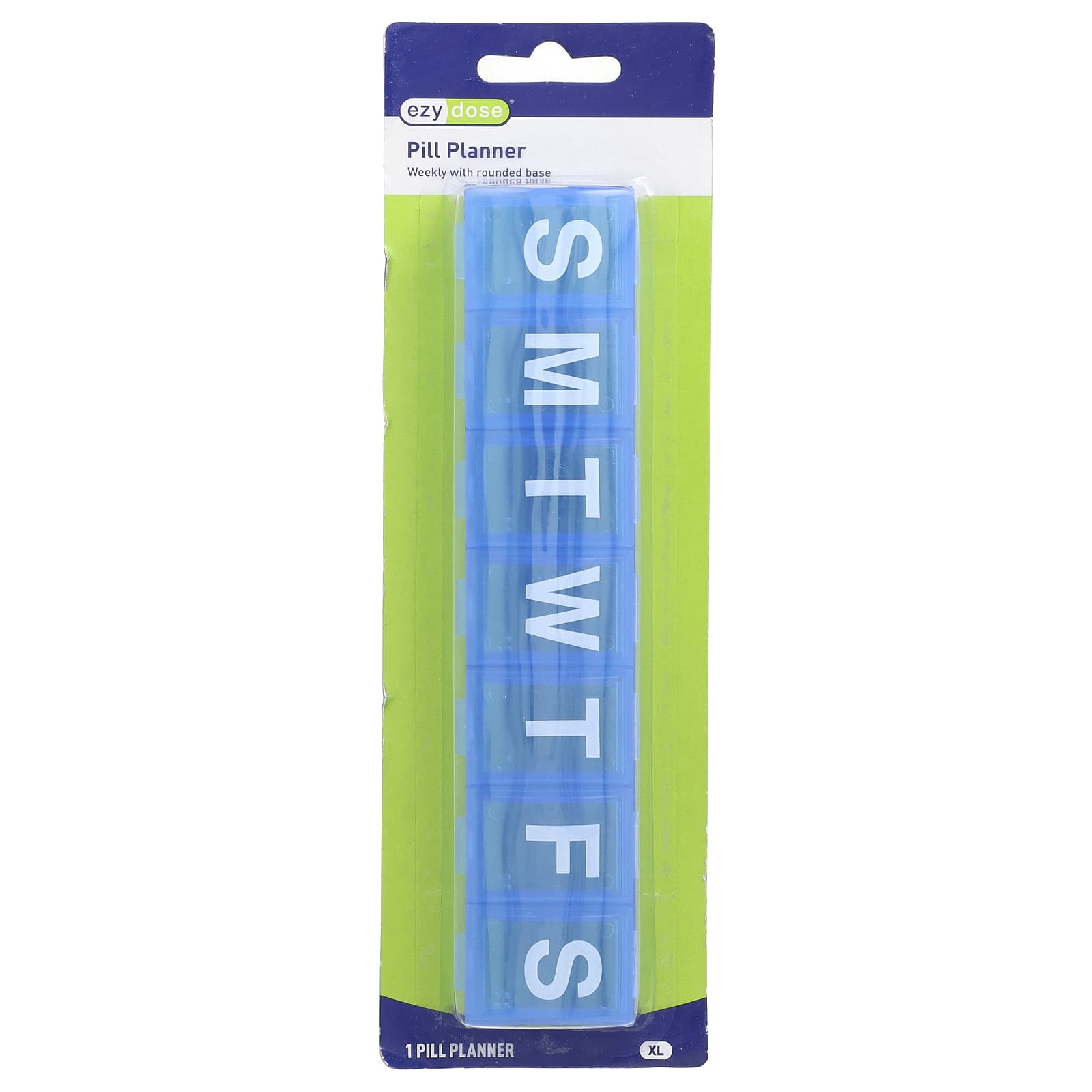 Ezy Dose, Weekly Pill Planner With Rounded Base, XL, 1 Count