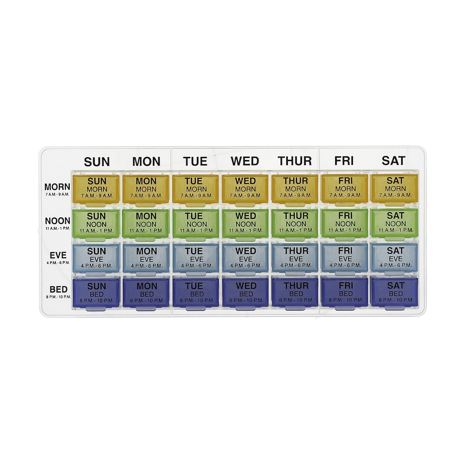 Ezy Dose, Weekly 4X/Day with Pop-Outs Medtime Planner , 1 Count