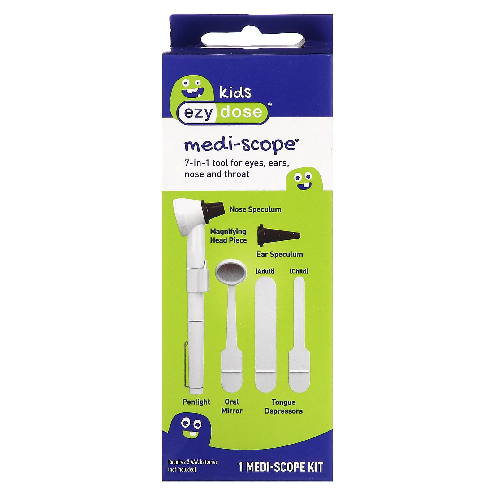 Ezy Dose, Kids, Medi-Scope 7-in-1 Tool For Eyes, Ears, Nose and Throat ...