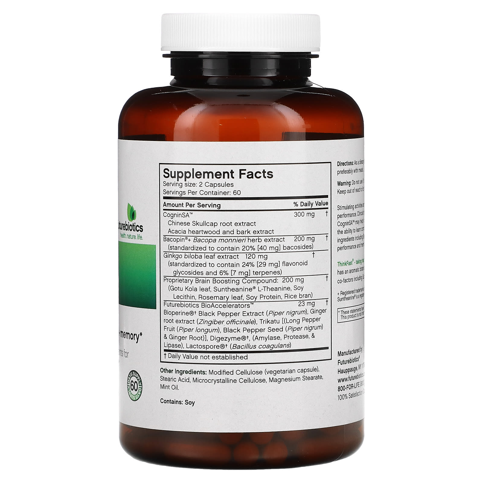 Futurebiotics, Thinkfast, Brain Performance + Memory, 120 Vegetarian ...