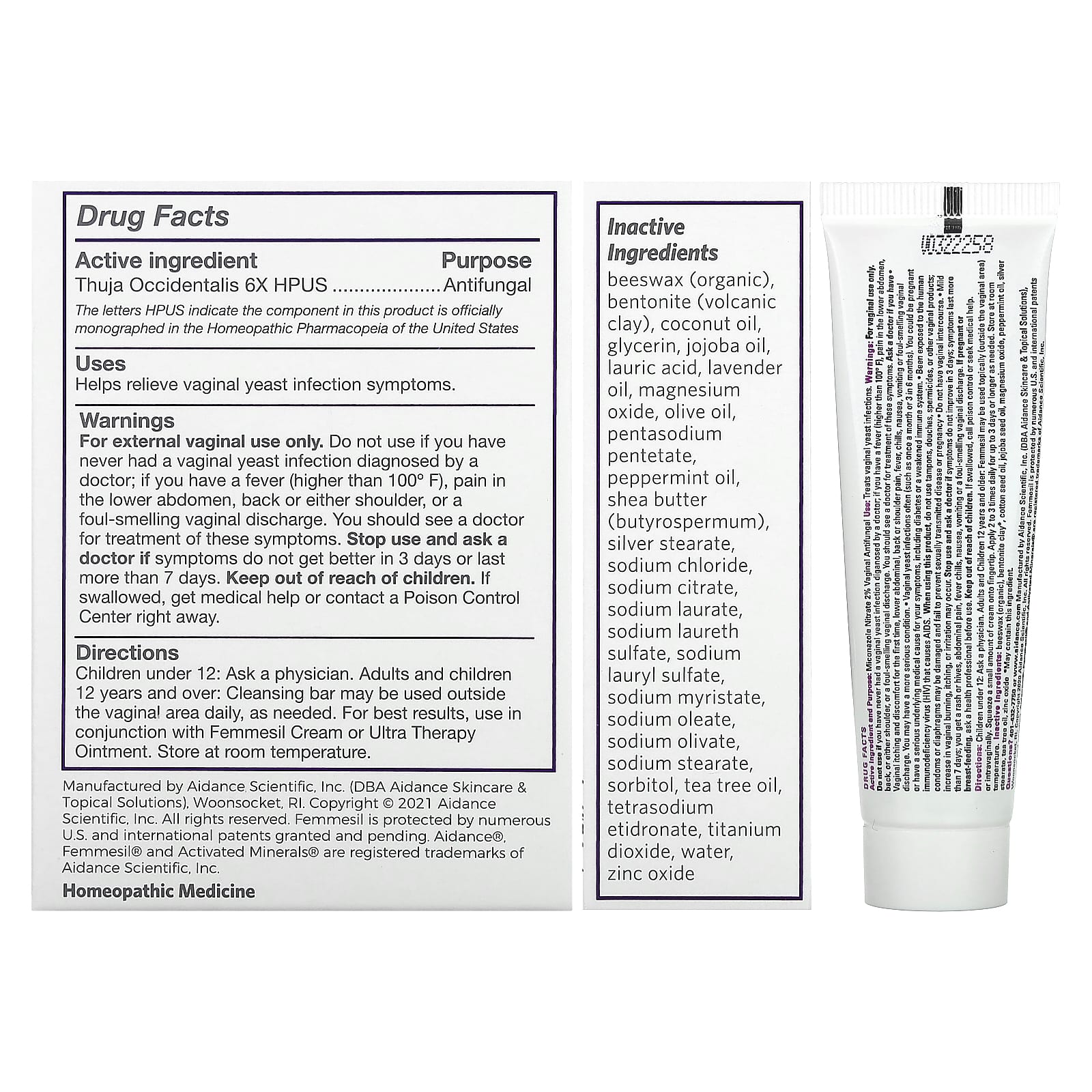 Femmesil, Vaginal Cleansing Bar & Ultra Therapy Ointment, 2 Piece Set