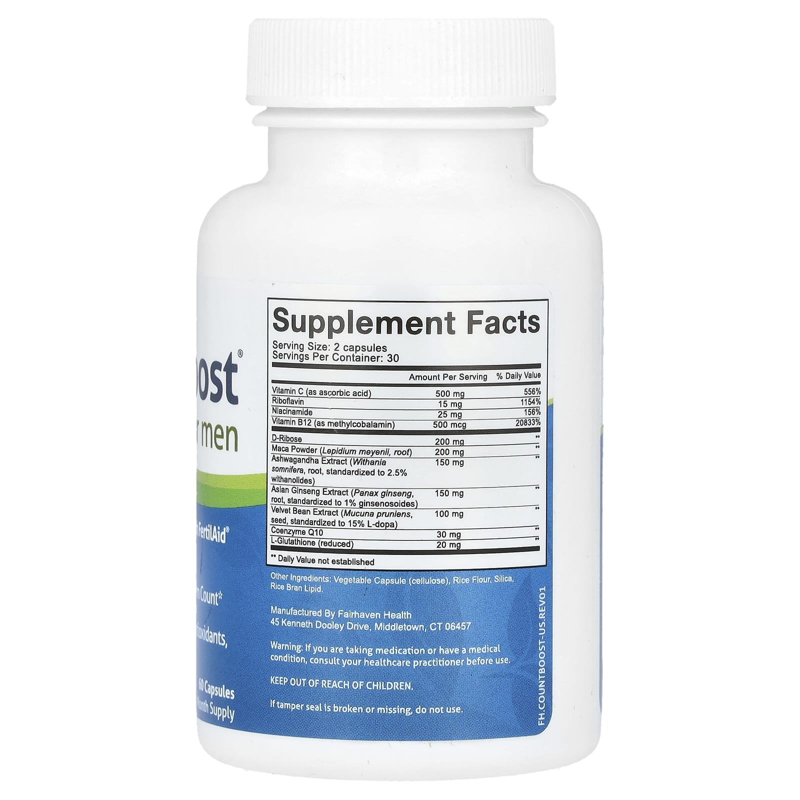 Fairhaven Health, CountBoost® for Men, 60 Capsules