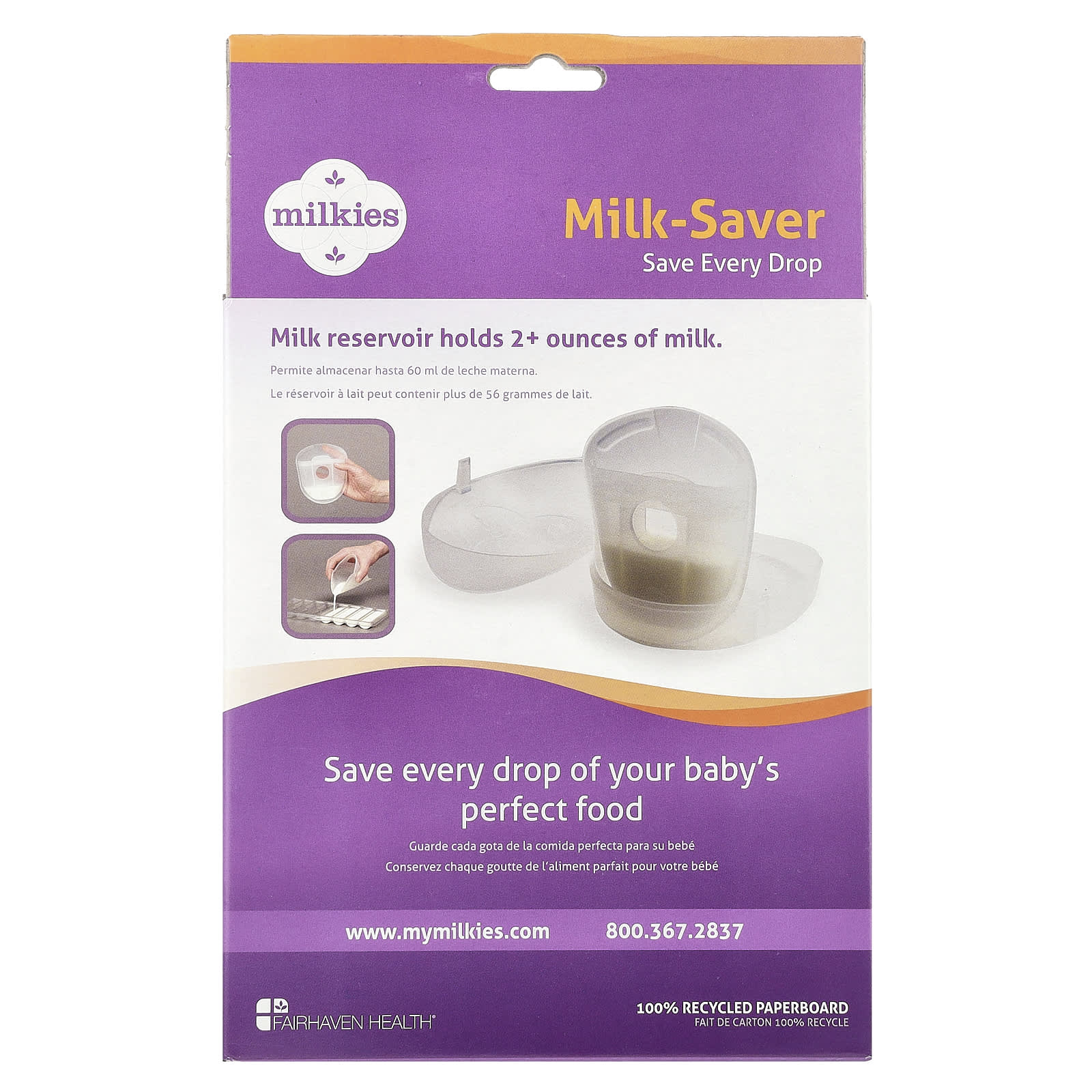 Fairhaven Health, Milkies, Milk-Saver, 1 Count