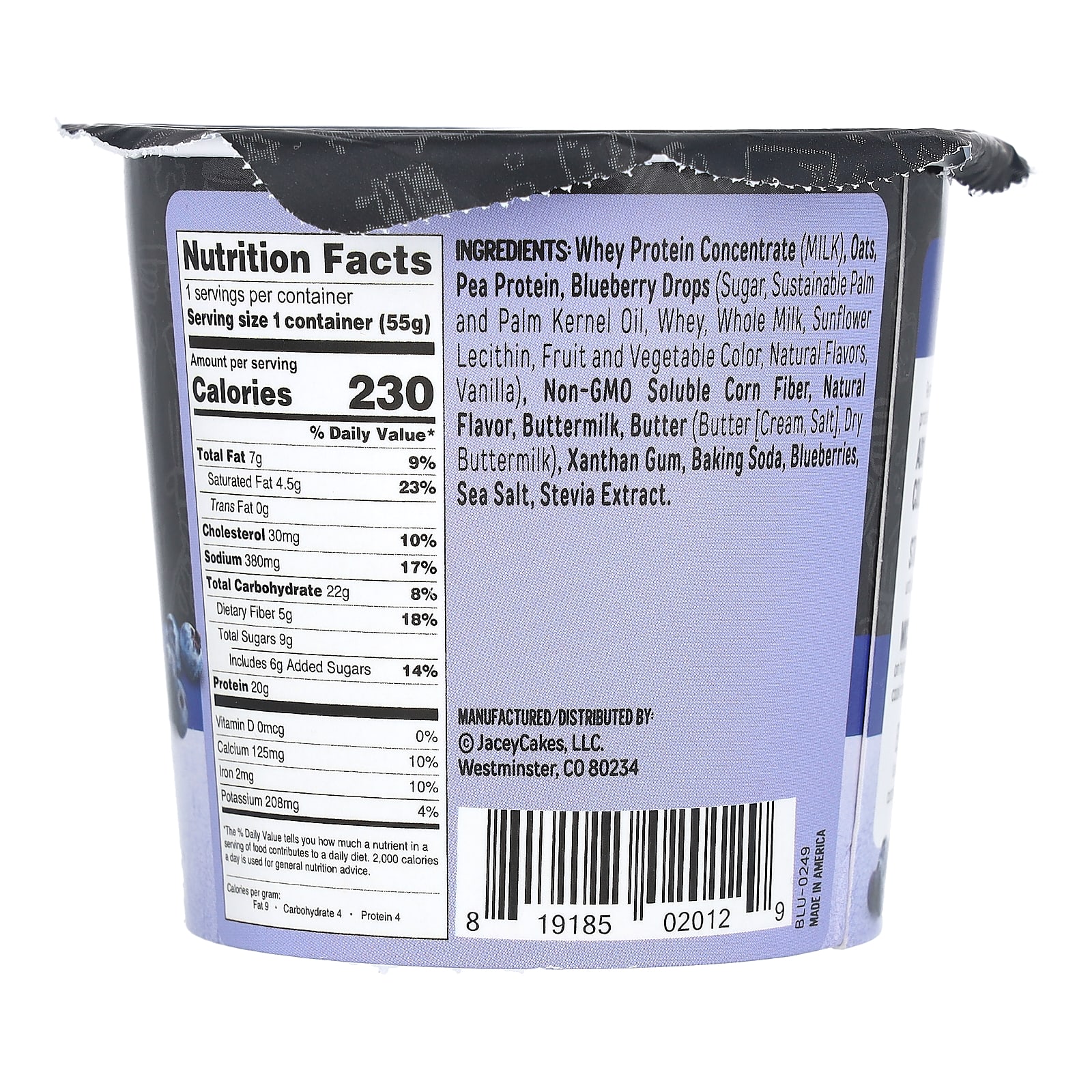 FlapJacked, Mighty Muffin（マイティマフィン）、ブルーベリー、55g（1.94オンス）