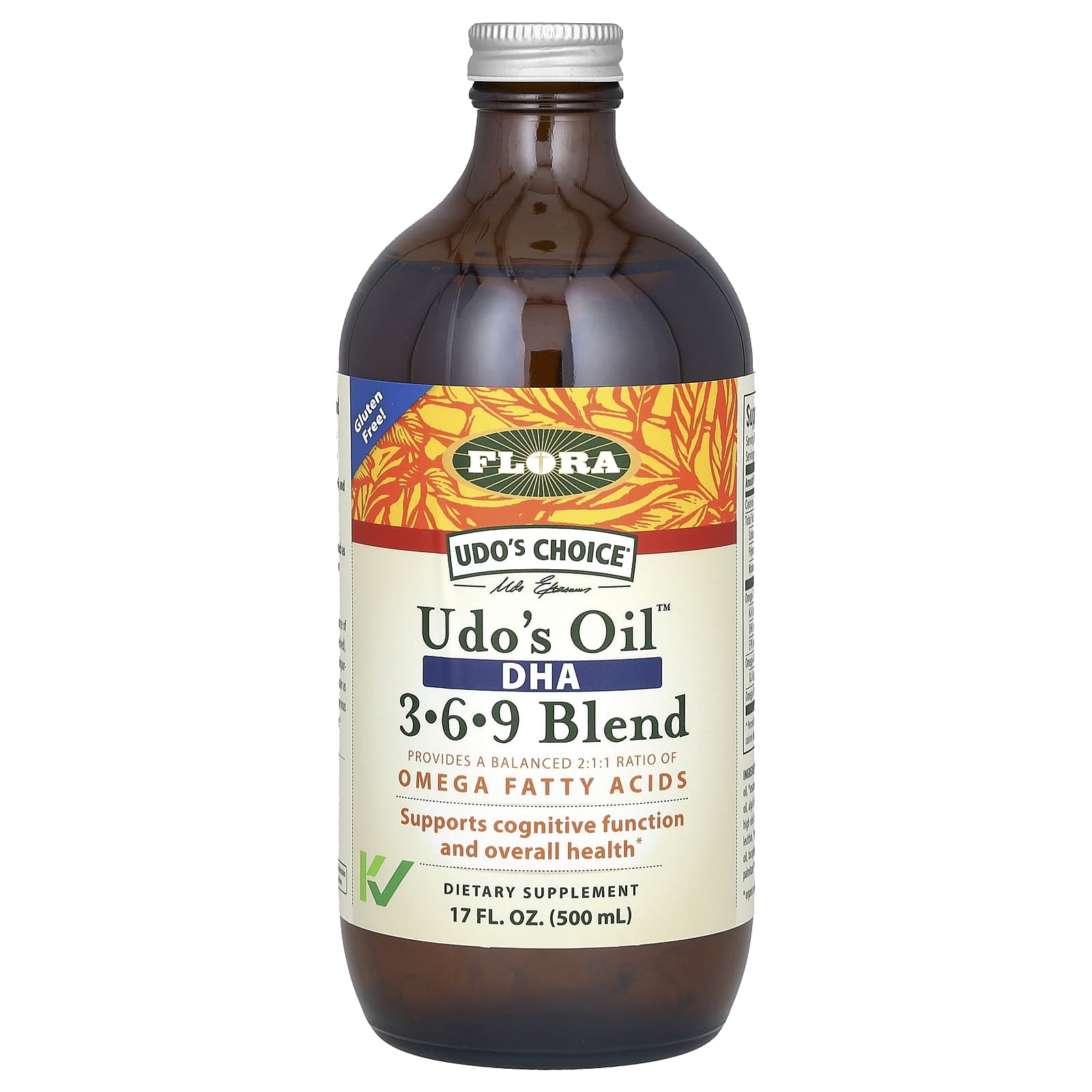 Flora, Udo's Choice, Udo's Oil DHA 3-6-9 Blend, 17 fl oz (500 ml)