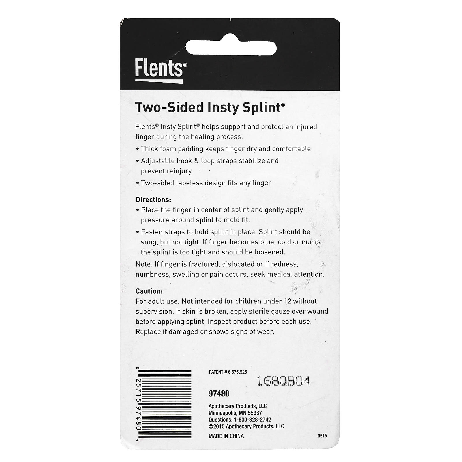 Flents, Insty Splint, Two-Sided Finger Splint, M, L Combo, 2 Count