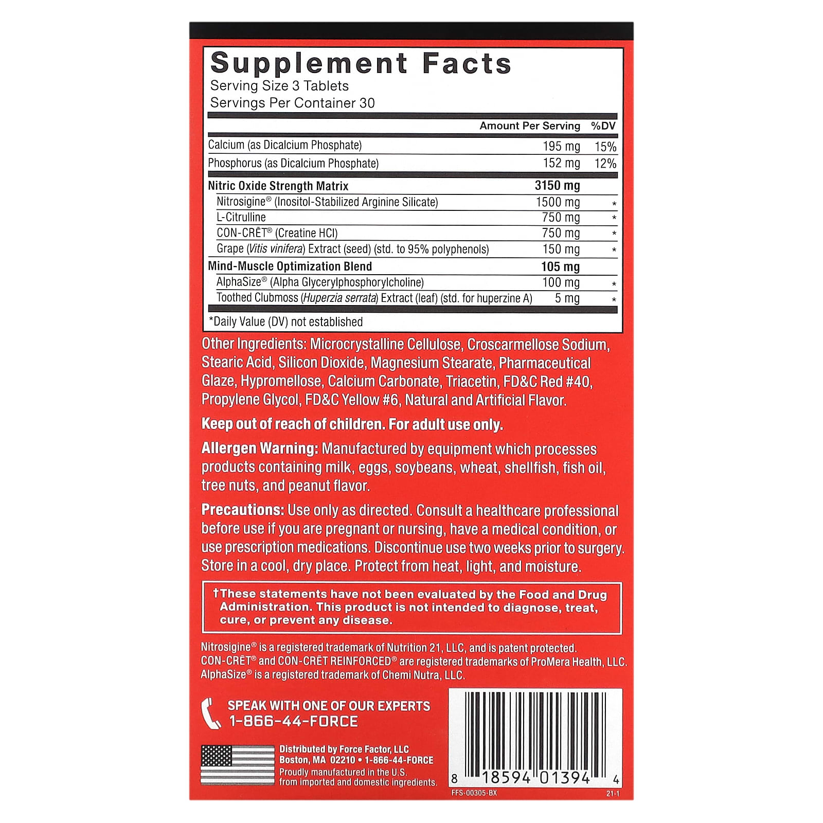 Force Factor, Volcano Extreme, Intense NOx-Boosting Muscle Builder, 90 ...