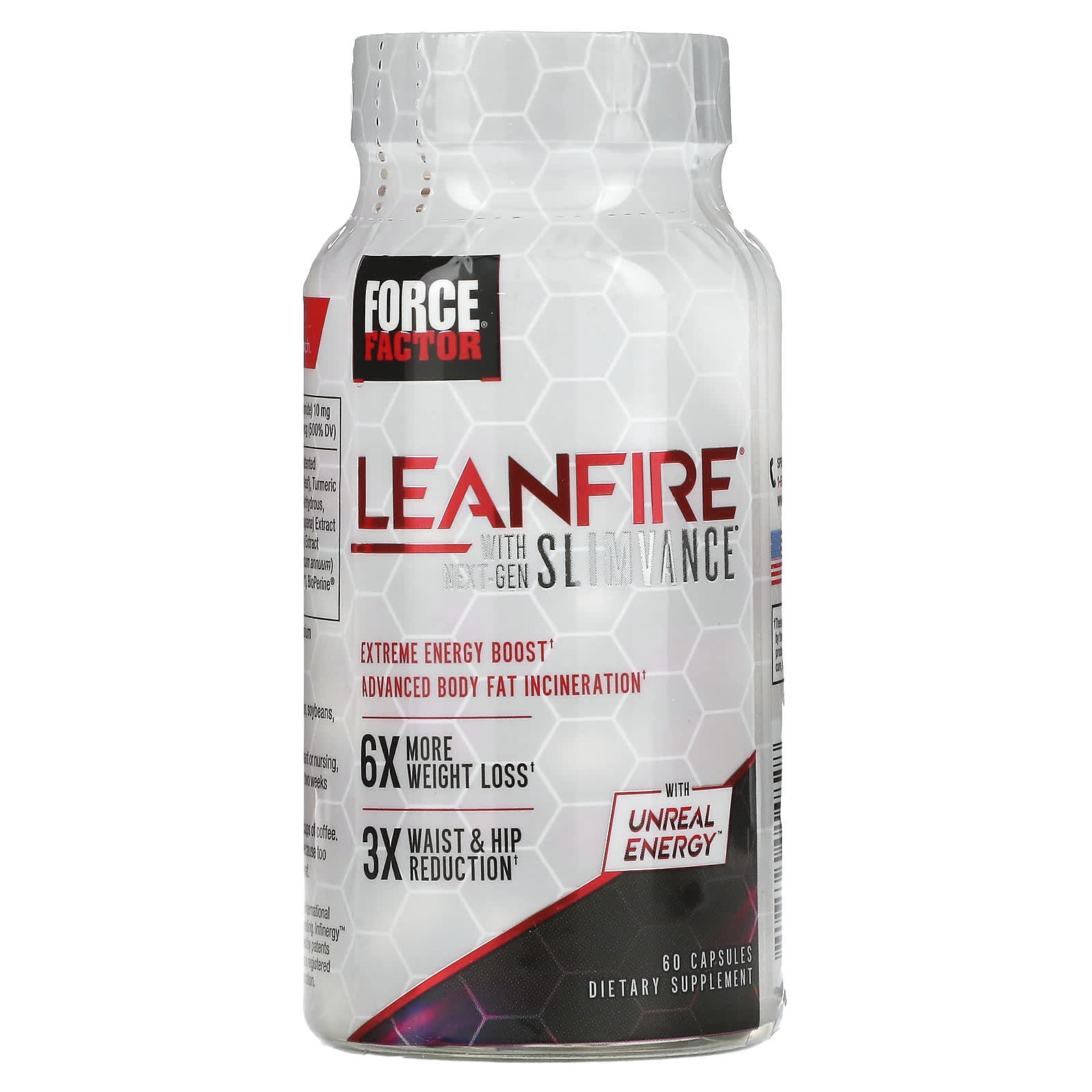 Force Factor, LeanFire with Next-Gen Slimvance, 60 Capsules
